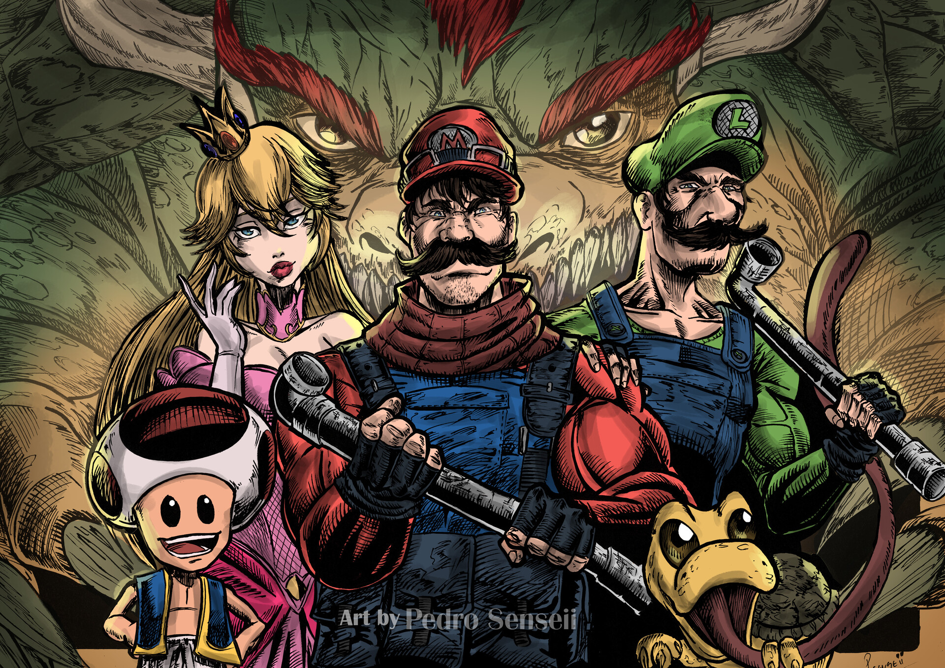 ArtStation - Super Mario Bros Comic Style Fanart