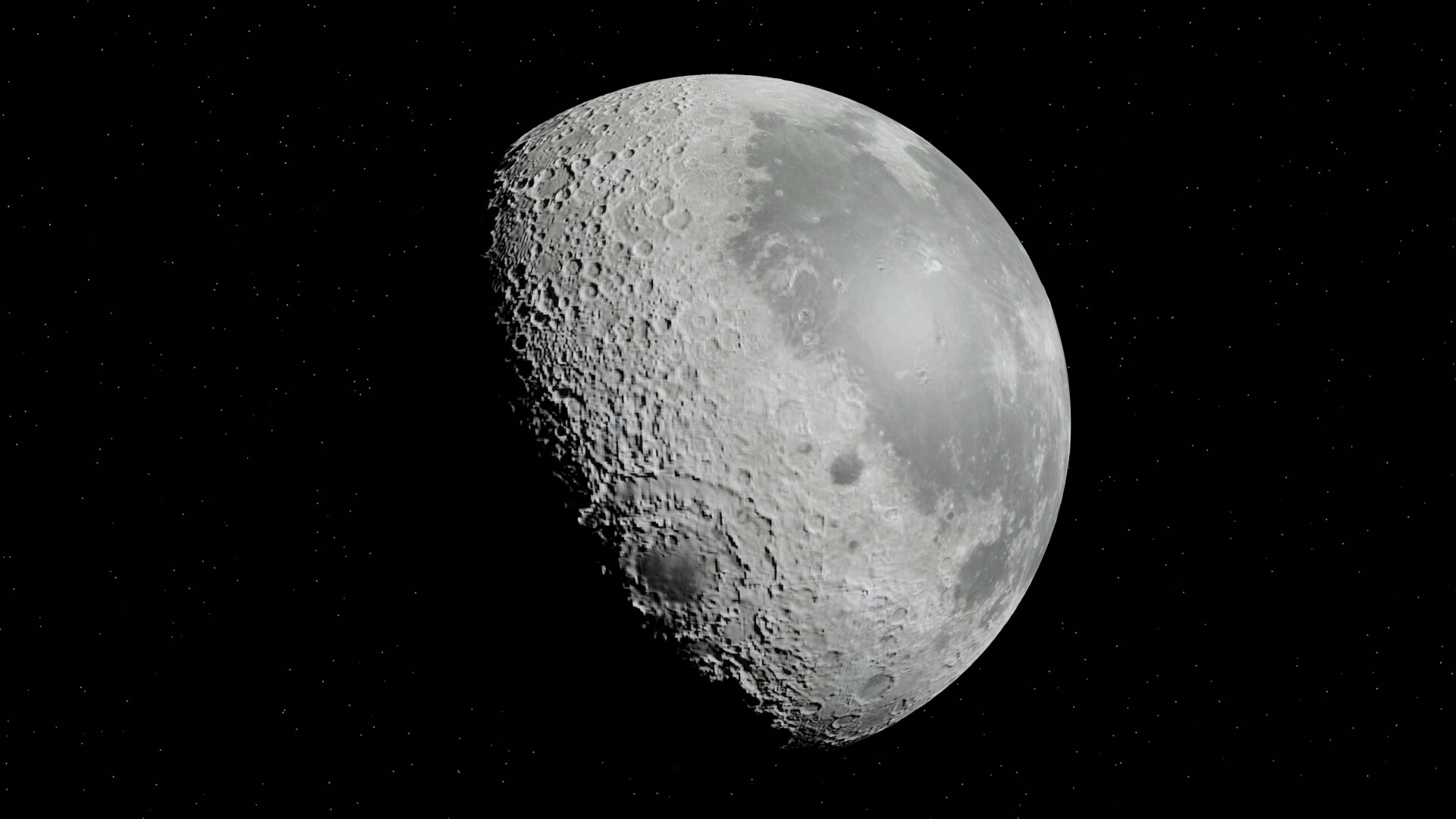 ArtStation - Moon Model in Space