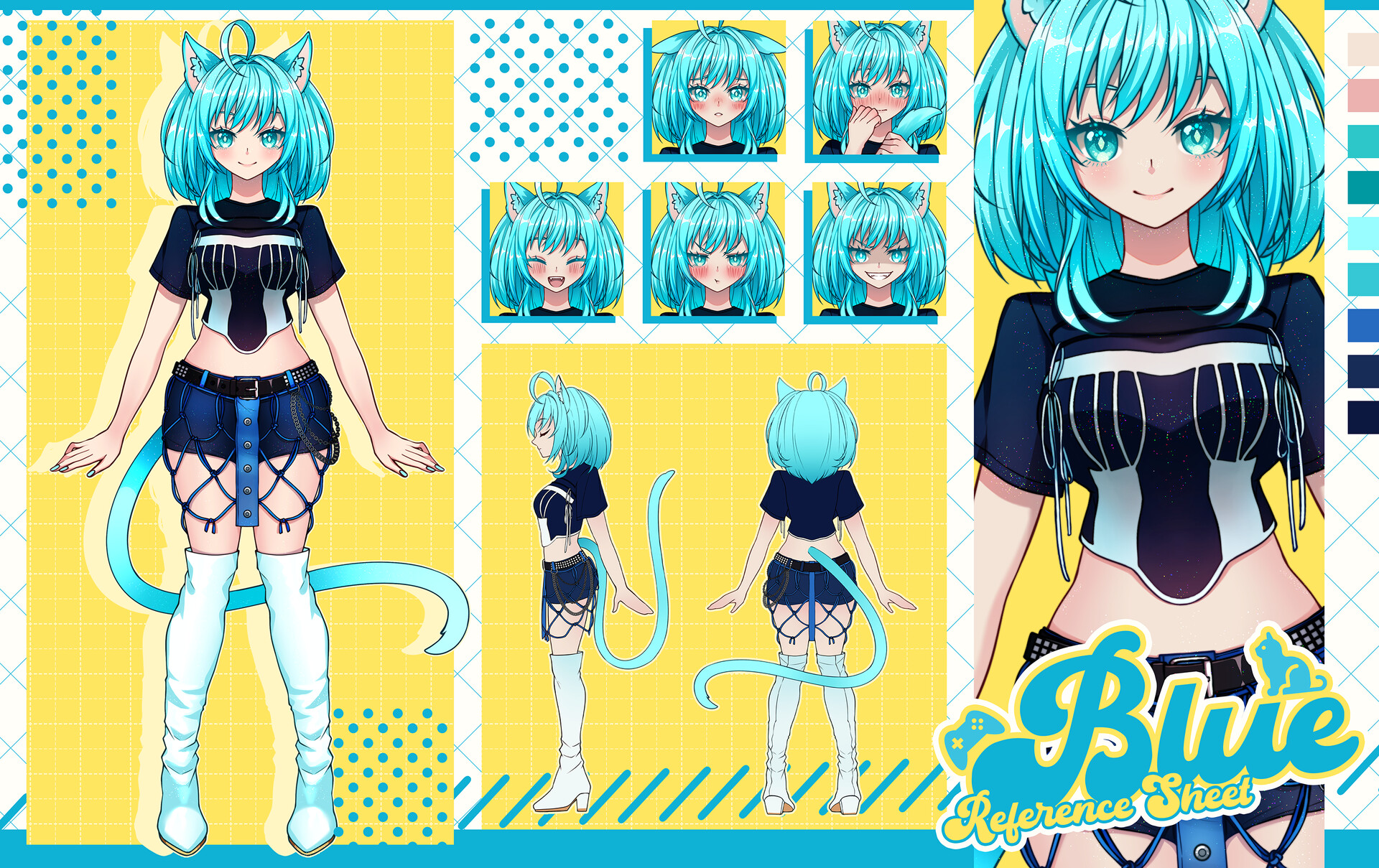 ArtStation - [commissioned] character reference_blue