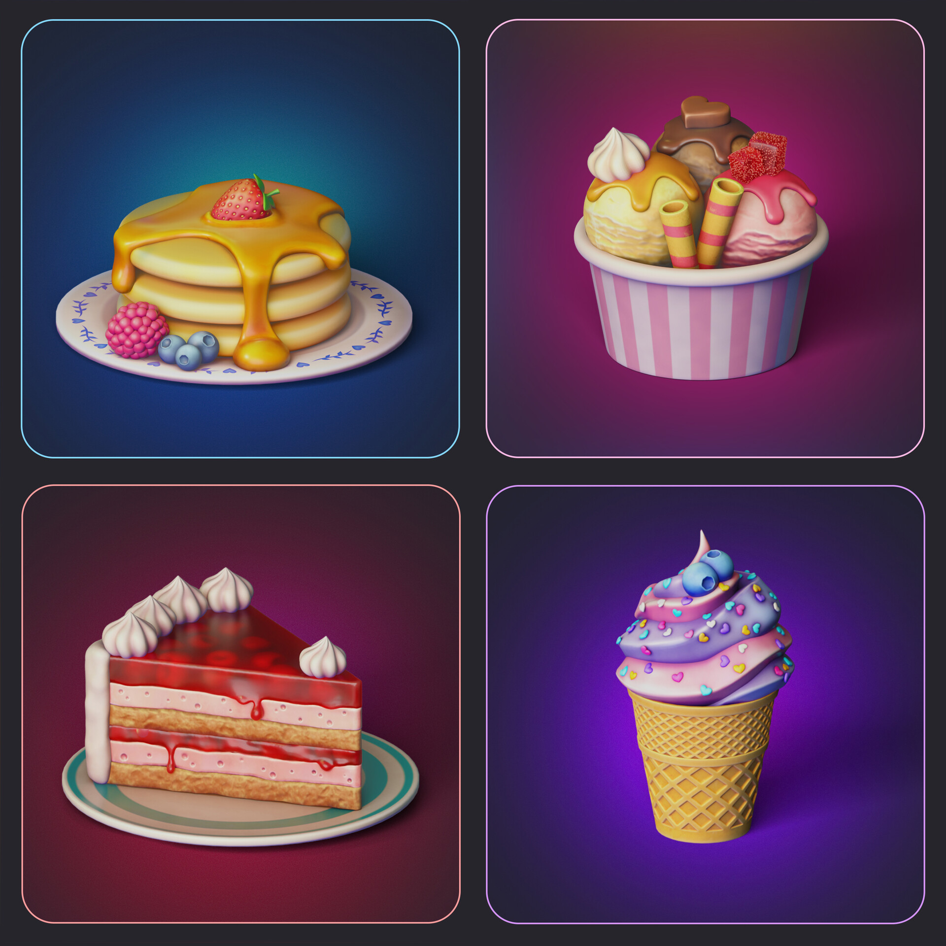 ArtStation - Stylized sweets icons