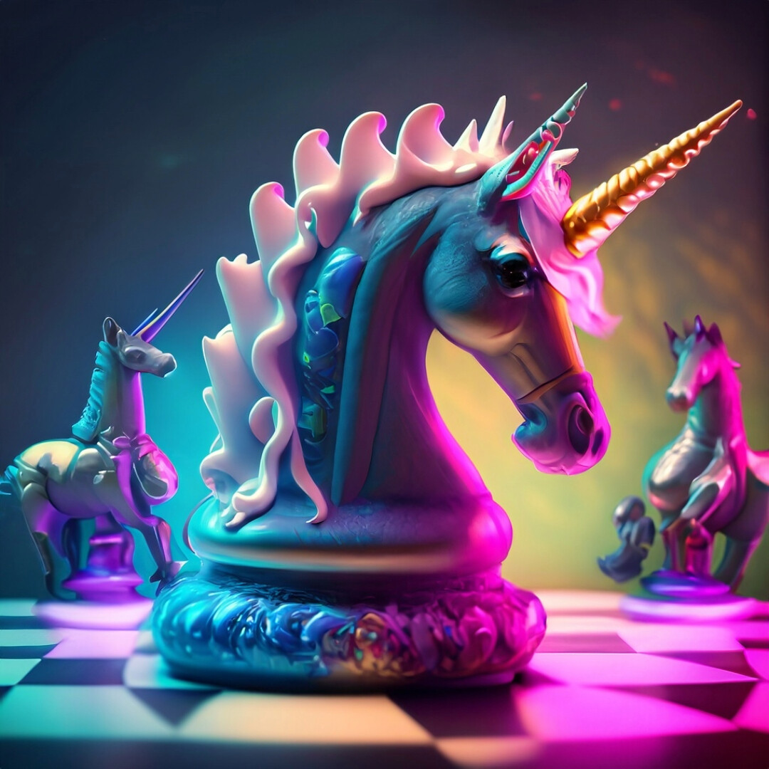 Flow TV - Chess Unicorn Figure