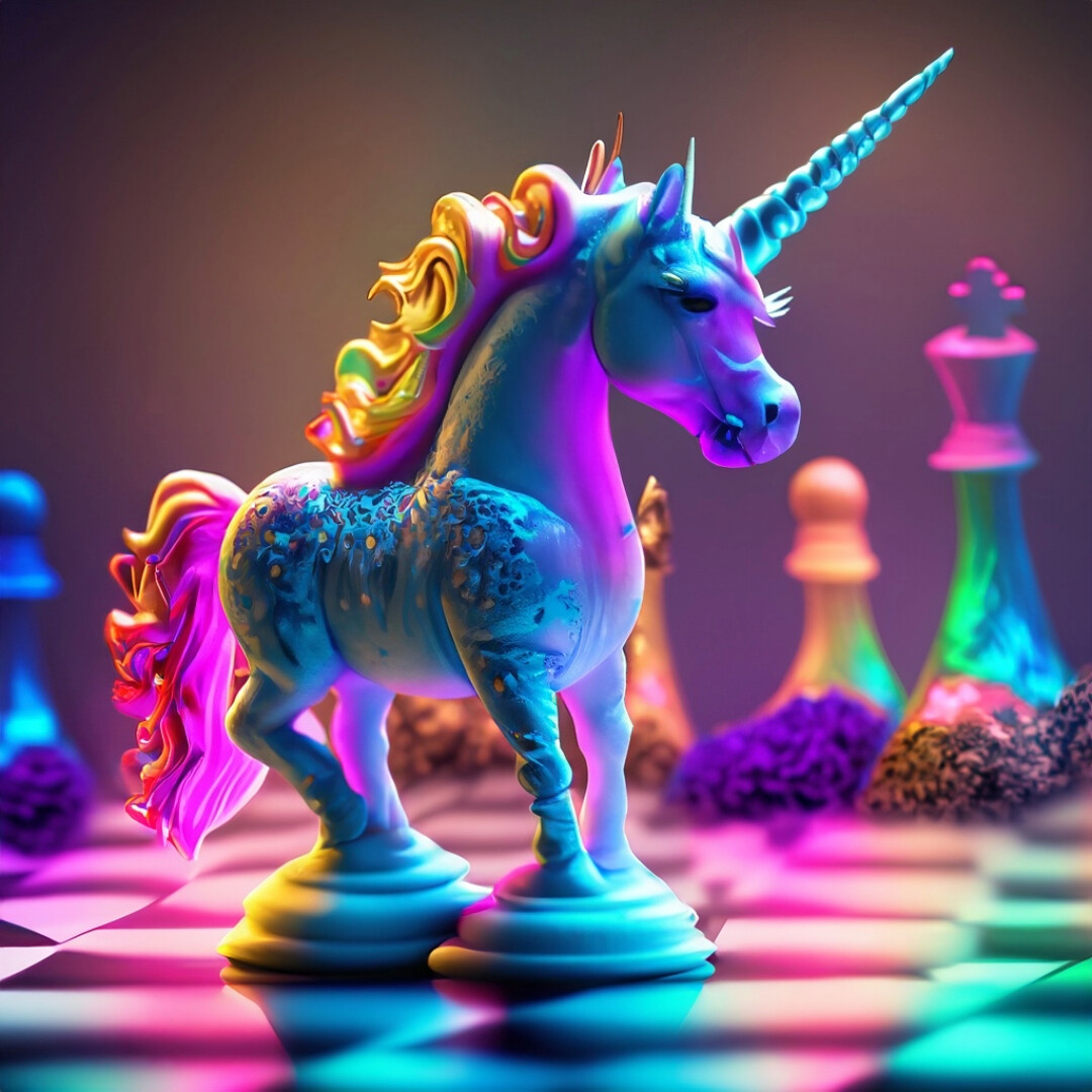 Flow TV - Chess Unicorn Figure