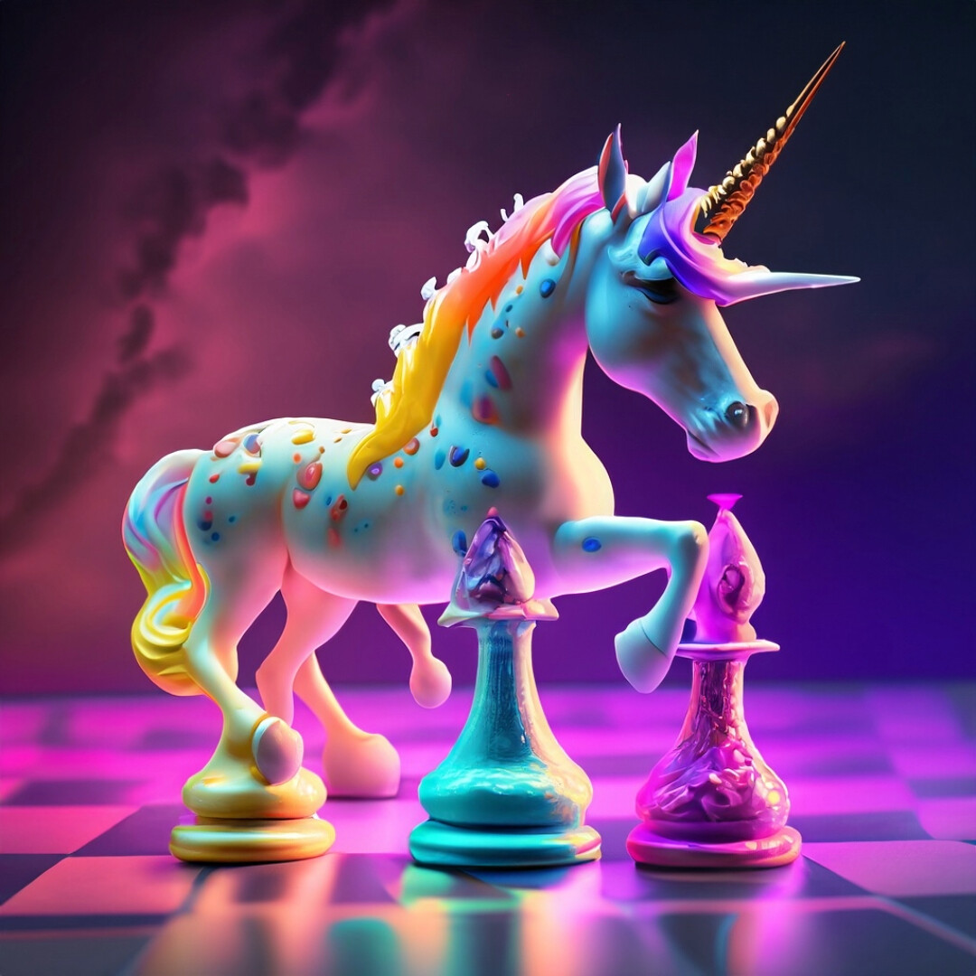 Flow TV - Chess Unicorn Figure