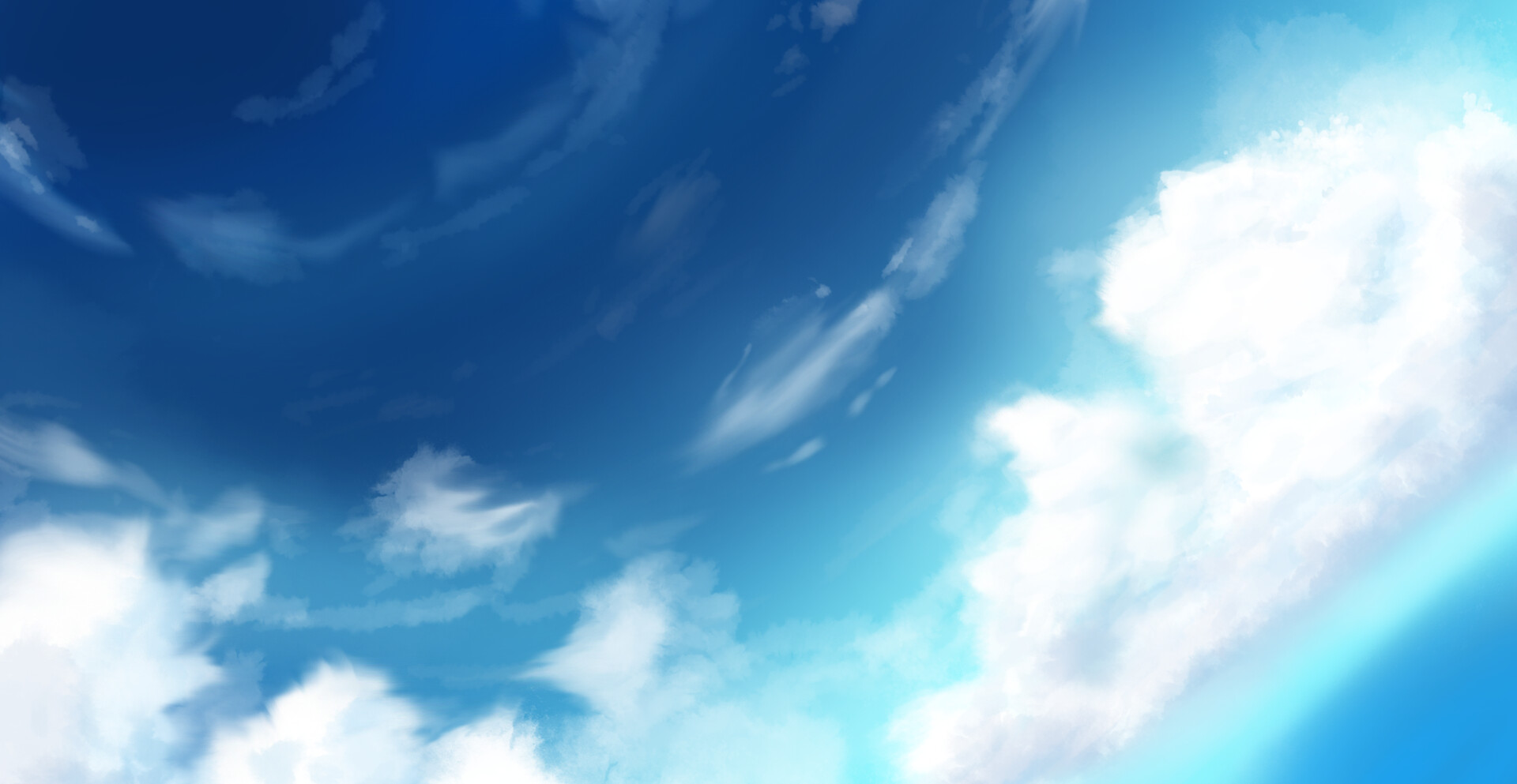 ArtStation - Blue Sky (Background Painting Study)