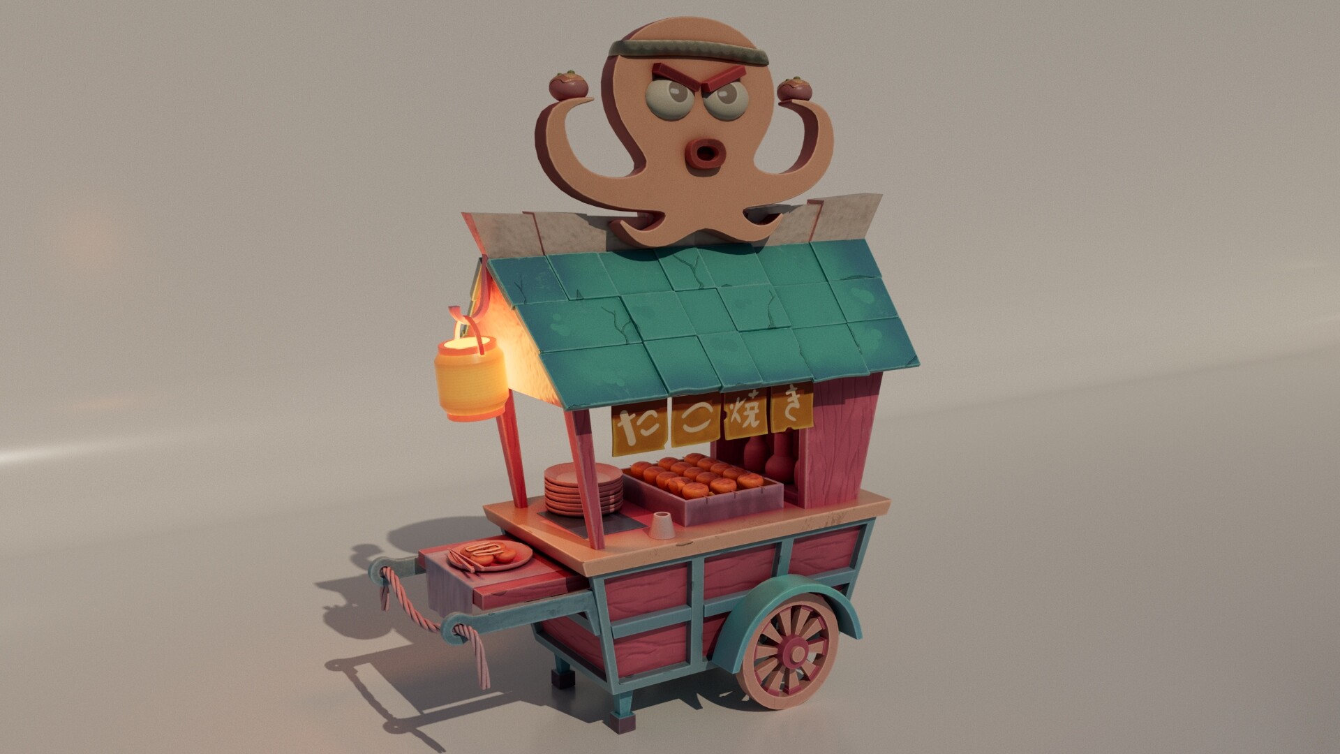 ArtStation - stylized foot cart modeling and texturing