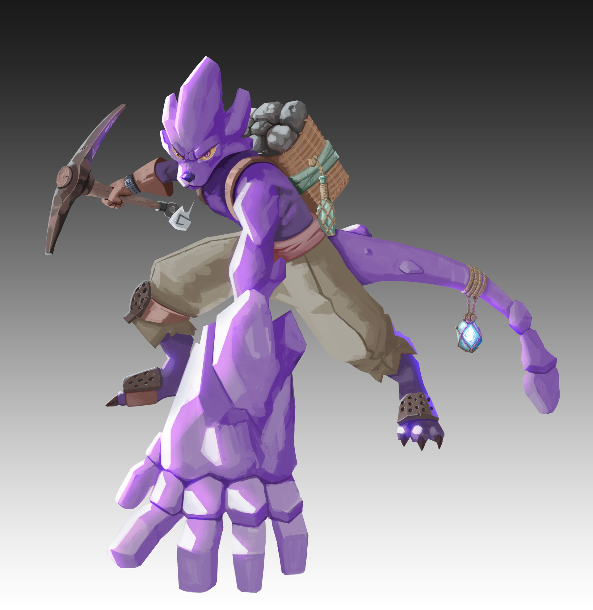 ArtStation - Amethyst kobold character for the character design challenge!