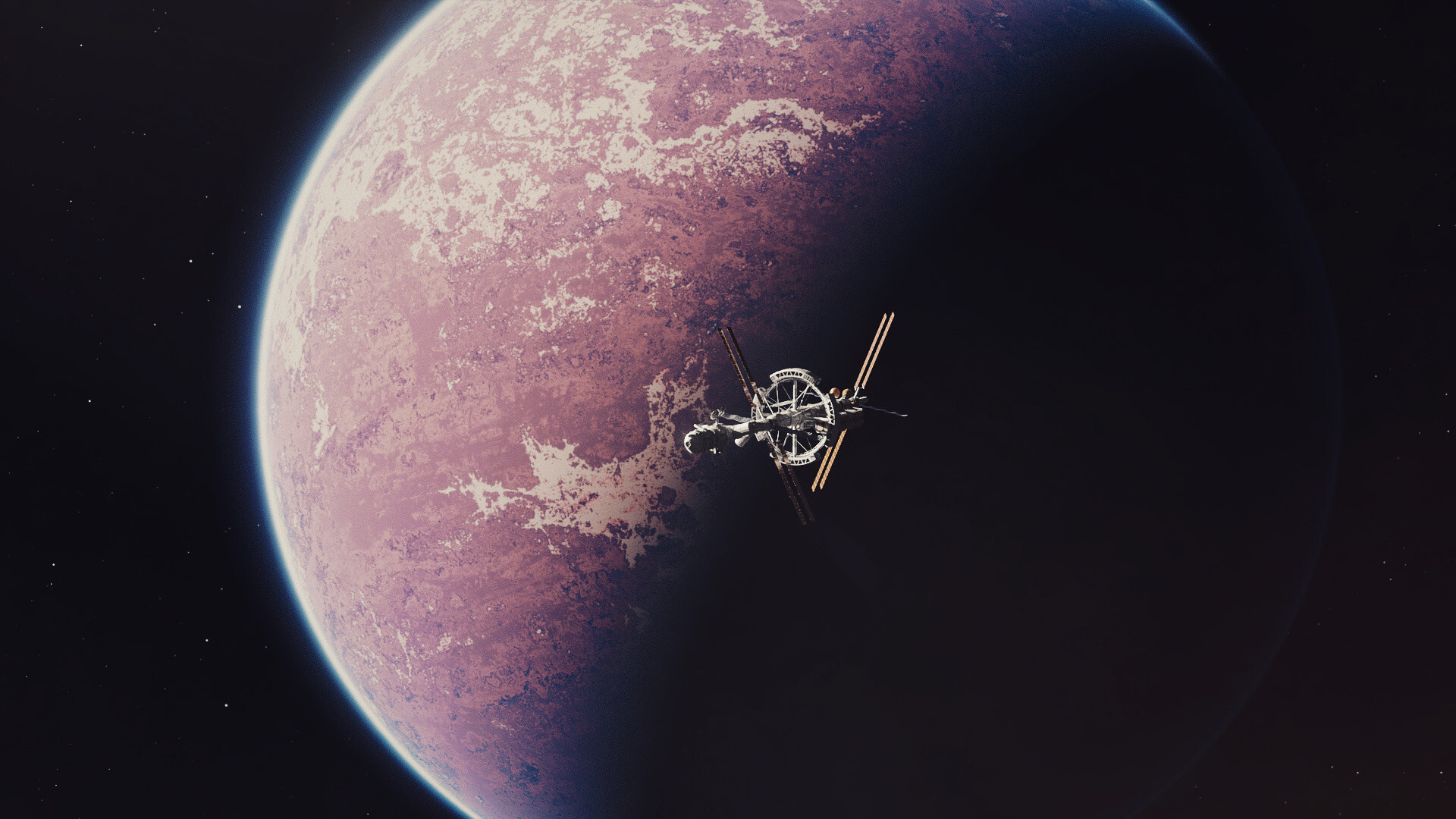 Malte Ullrich - Spaceship in front of Planet