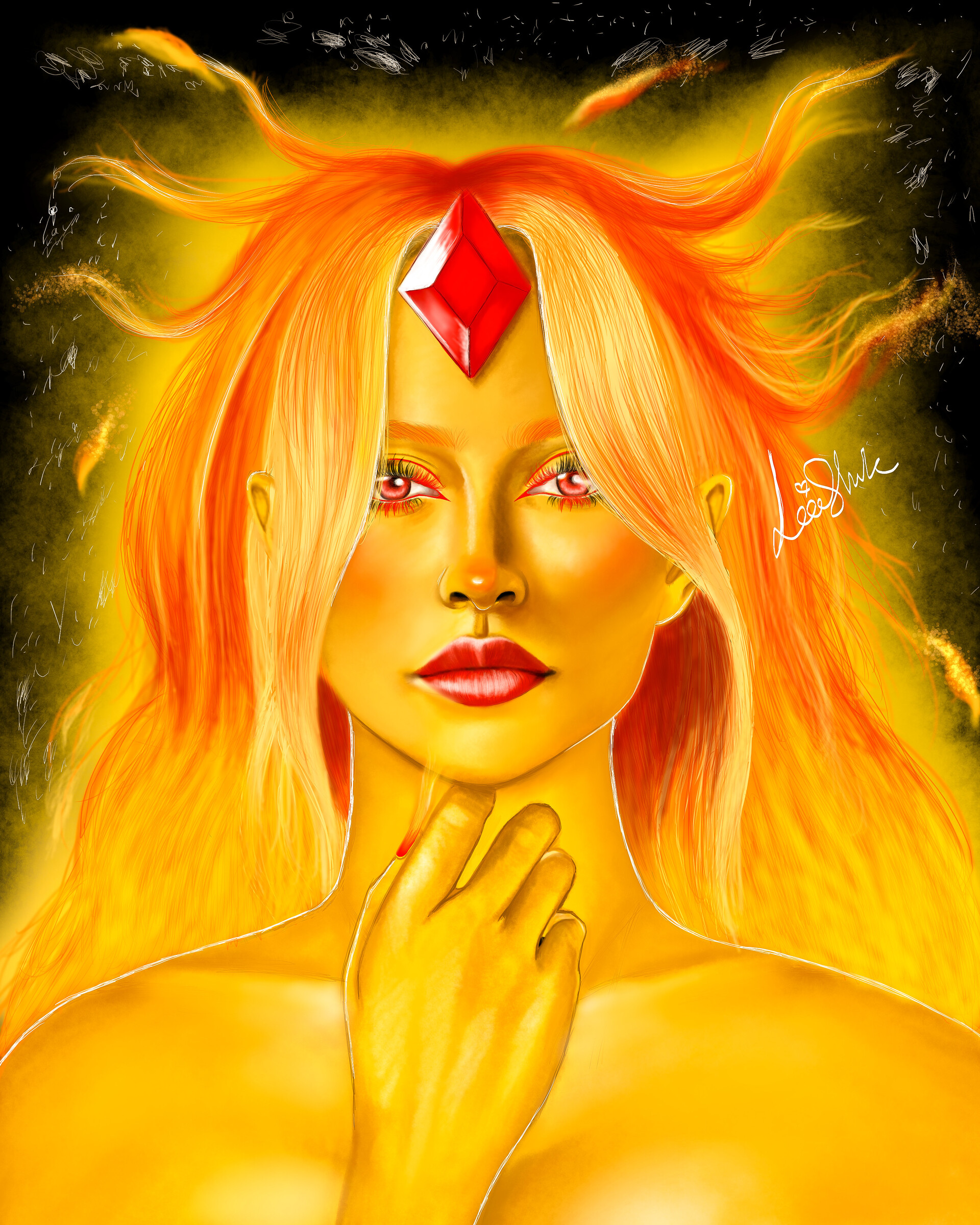 ArtStation - Flame Princess 🔥- LeaSunflowerInk