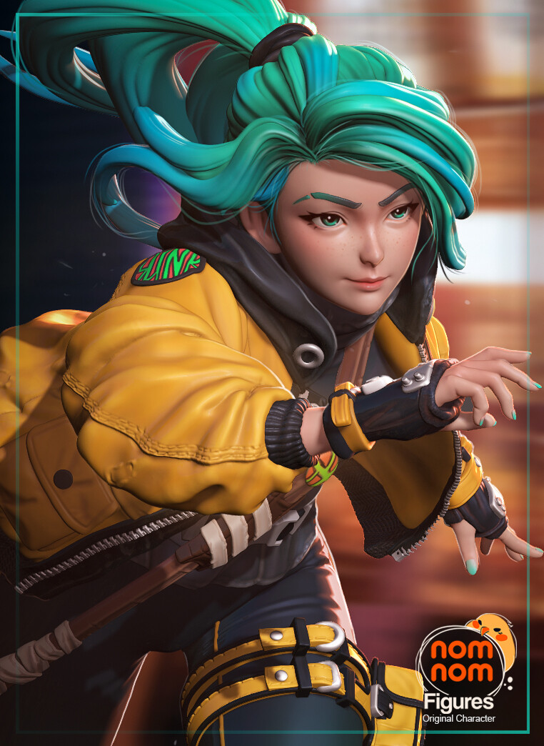 NomNom Figures - Slink - The Skater Girl - NomNom Original