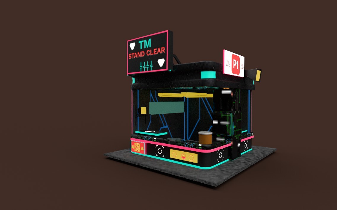 ArtStation - CyberEATS Food Stall,