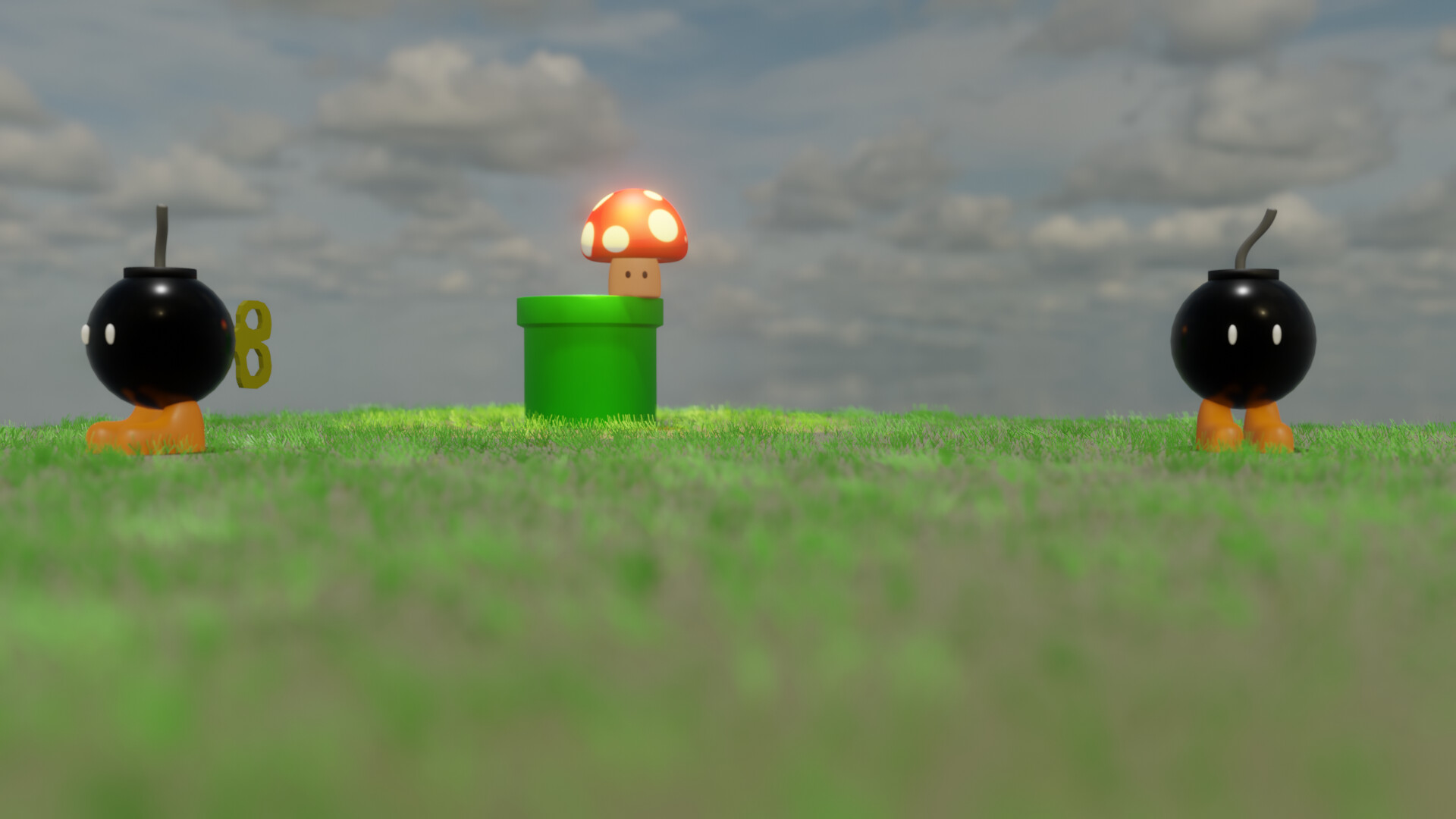 ArtStation - Super Mario Landscape Render