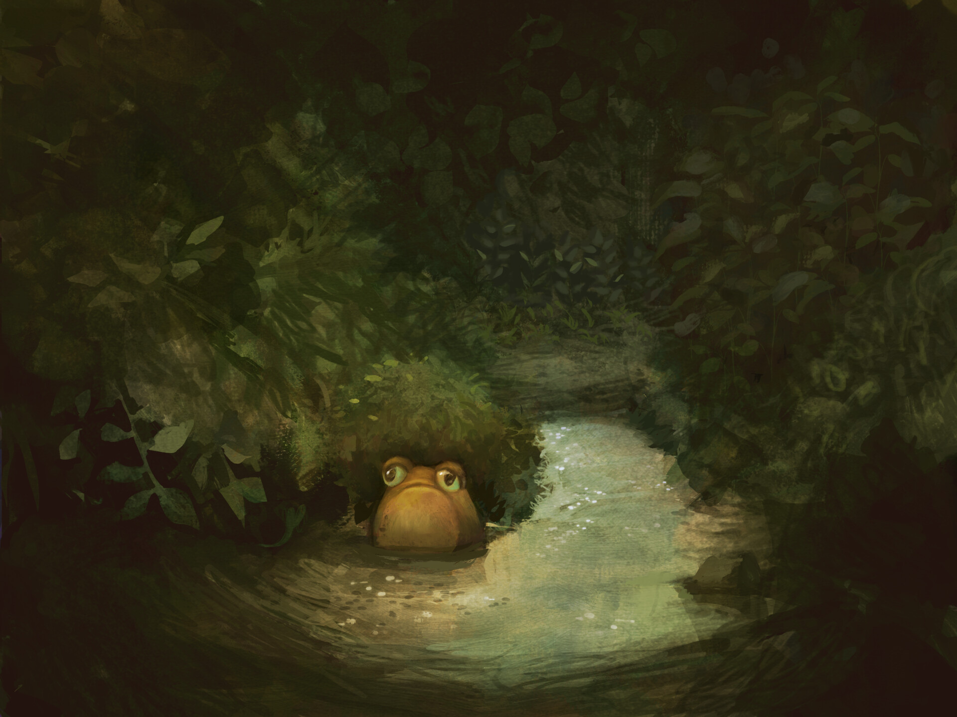 ArtStation - Frog pond