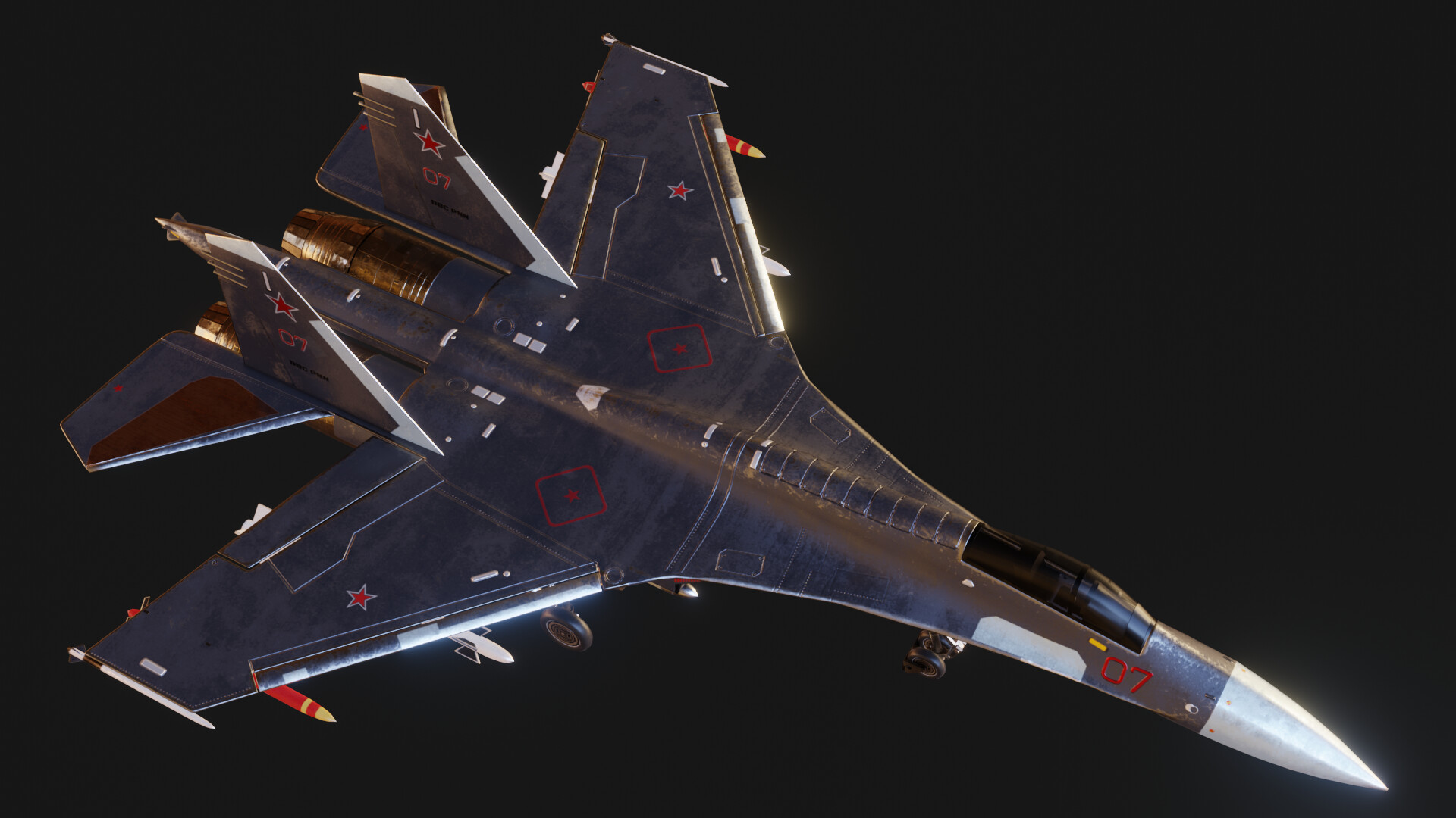 ArtStation - Su 35 texturing