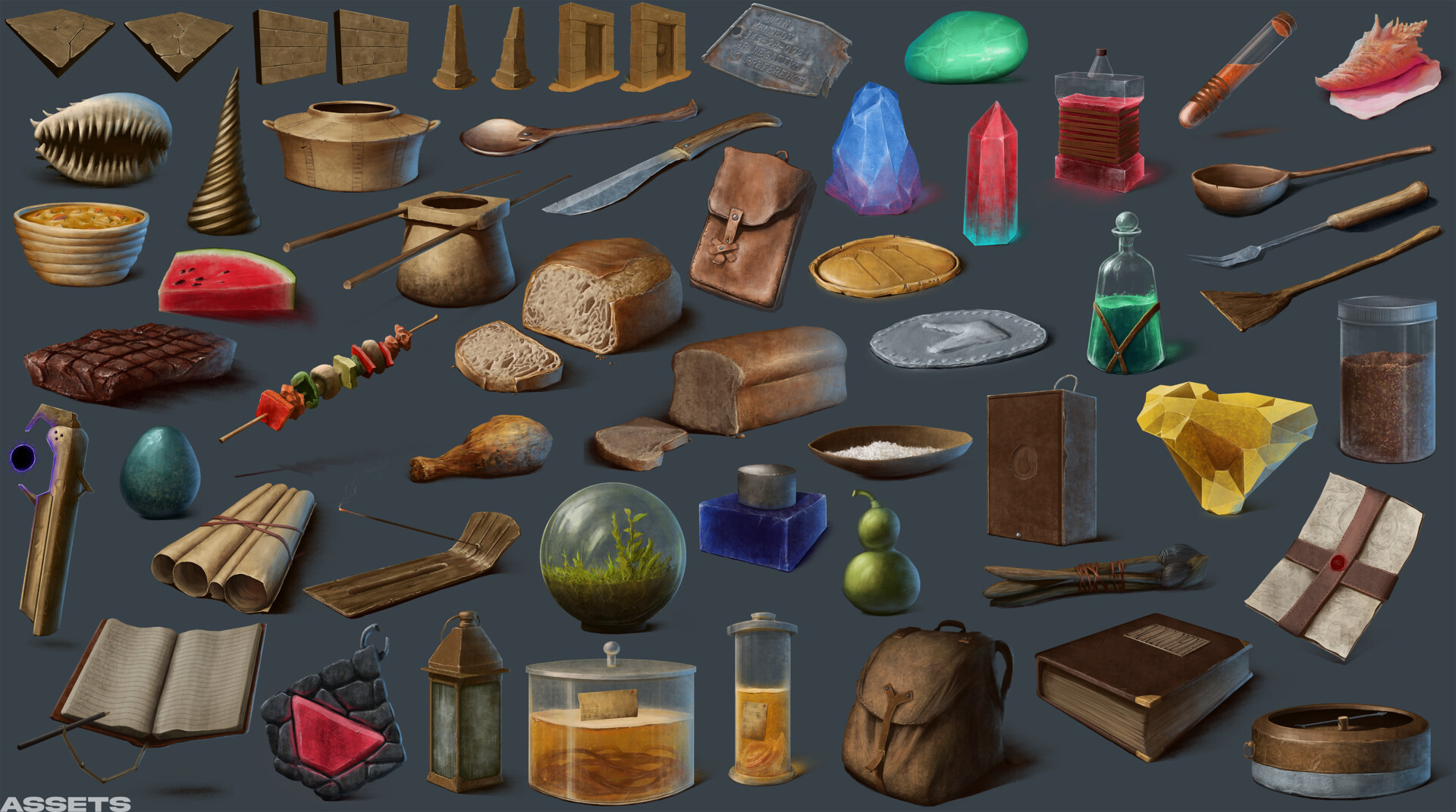 ArtStation - Mock Game Item Assets