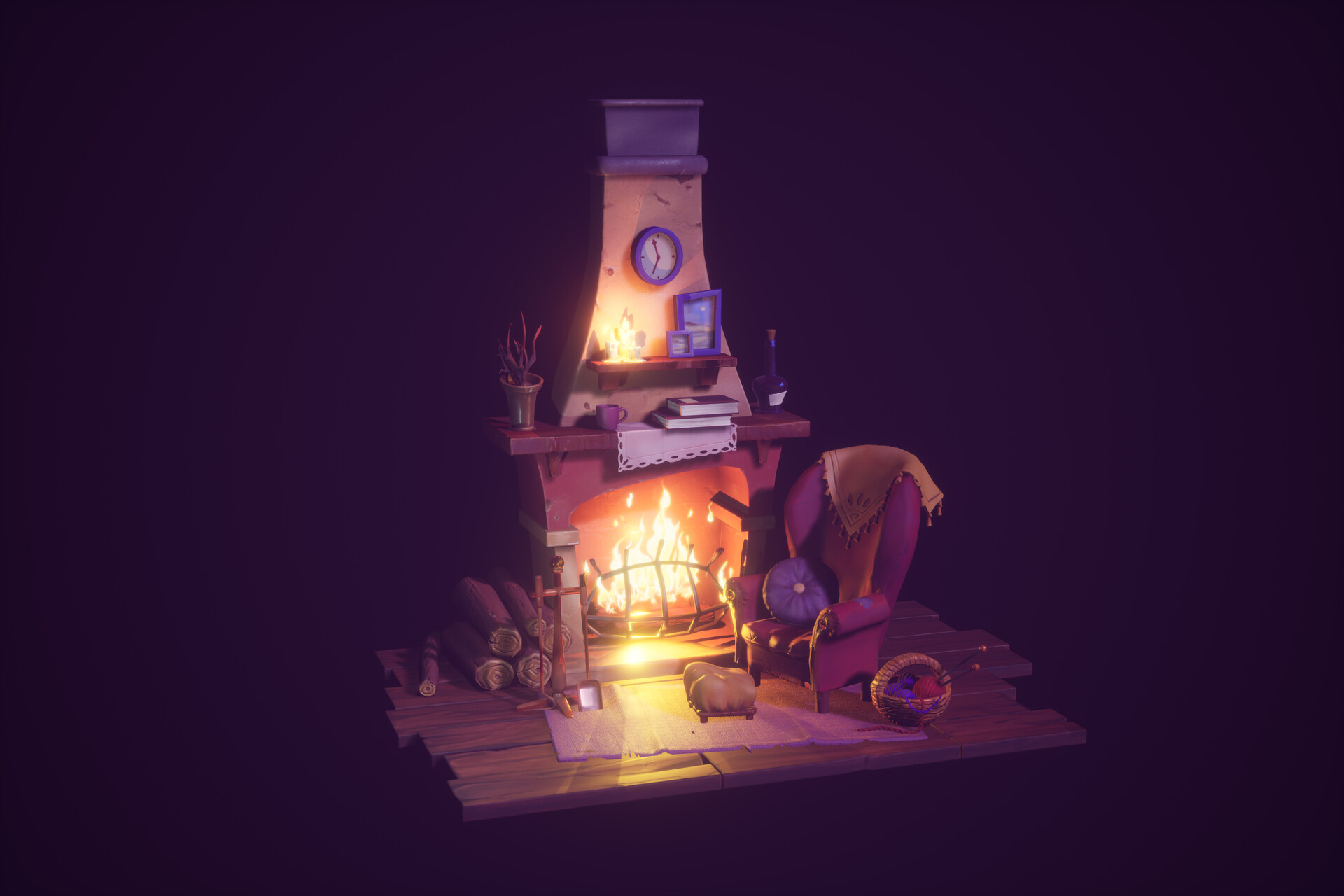 ArtStation - Fireplace