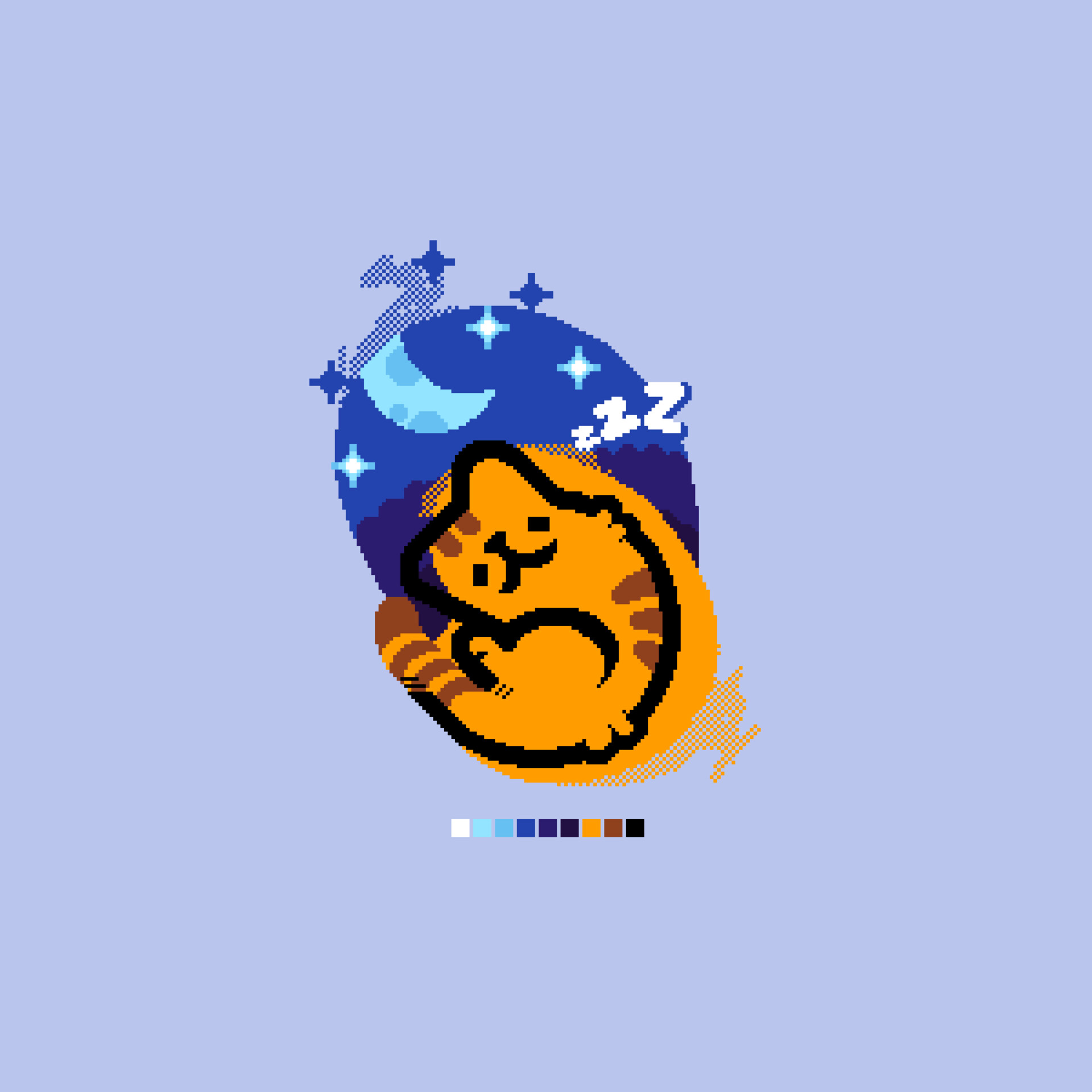 ArtStation - Sleeping Cat - Pixel Art
