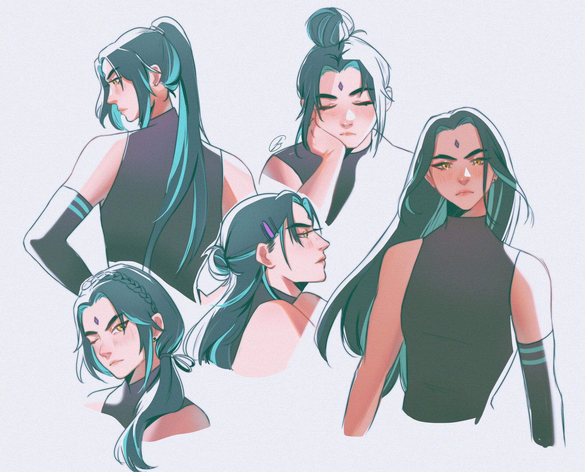 ArtStation - Long hair Xiao