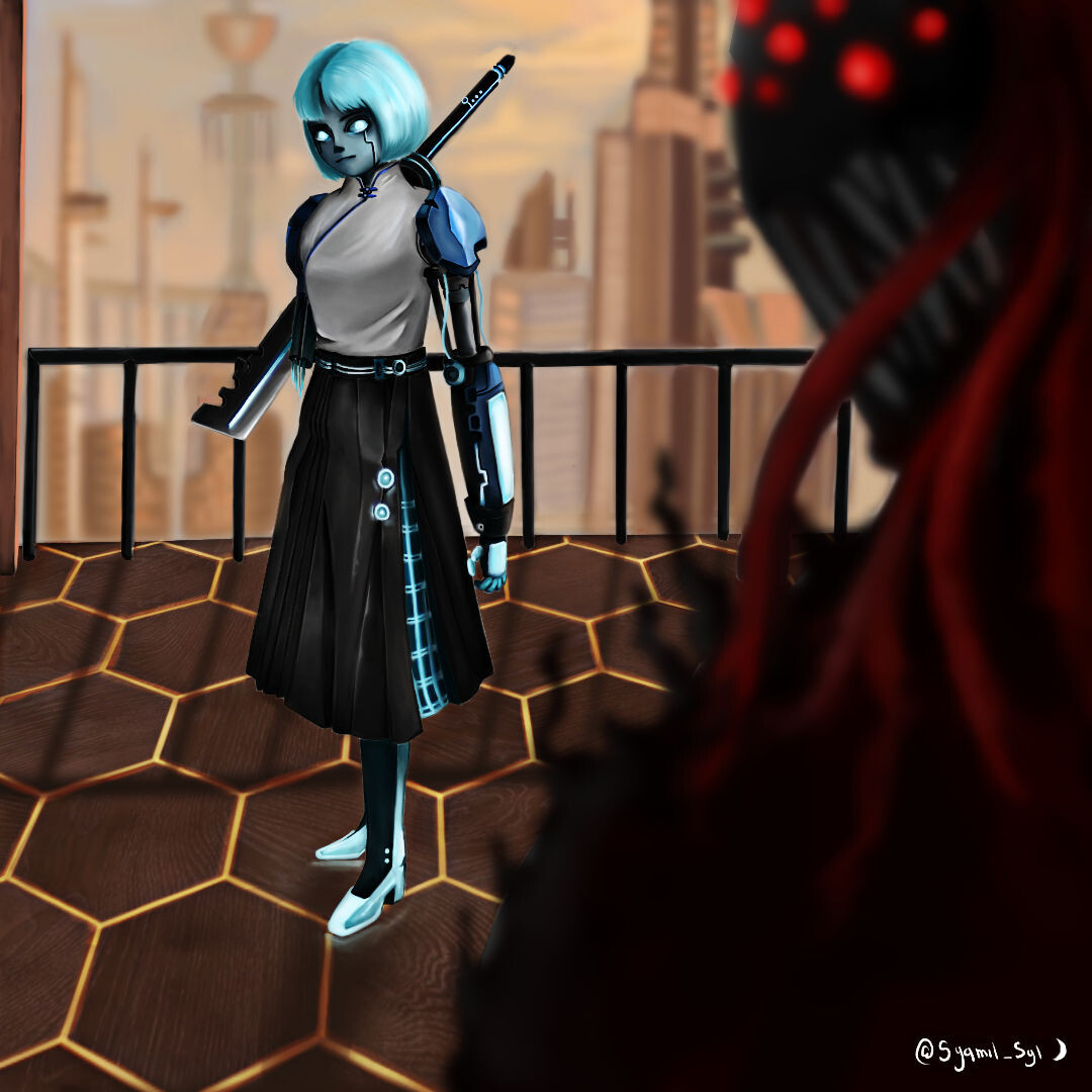 ArtStation - Cyborg drawing