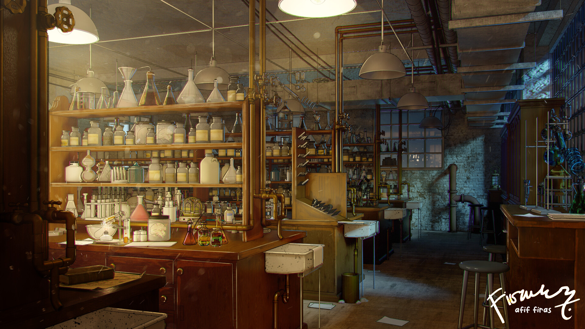 ArtStation - Old Laboratory 1950s