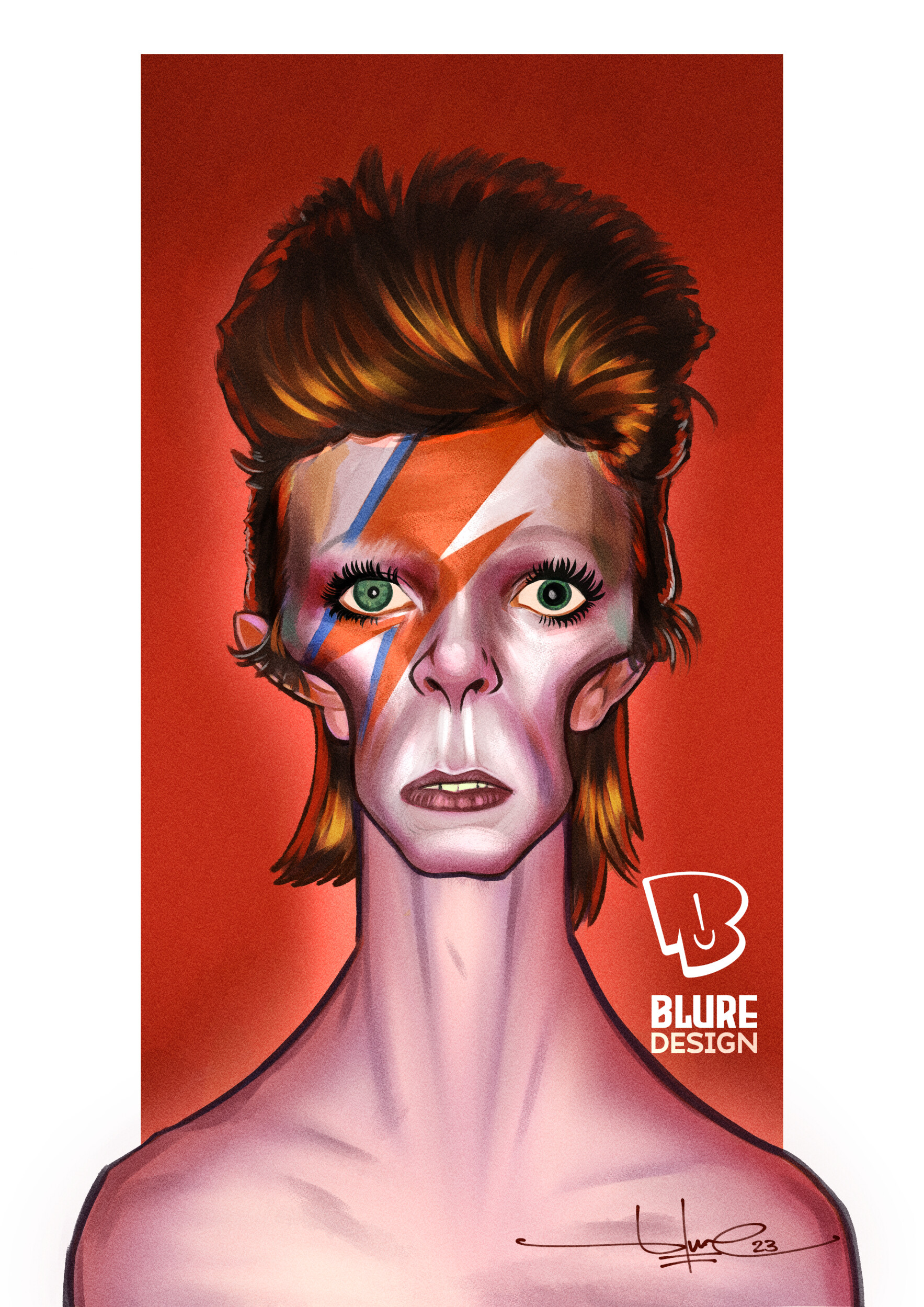 David Bowie Caricature