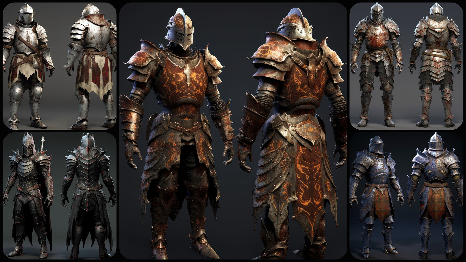 Ferial Concept - 🔹220 Knight Battle Armor Reference Image Pack v.1