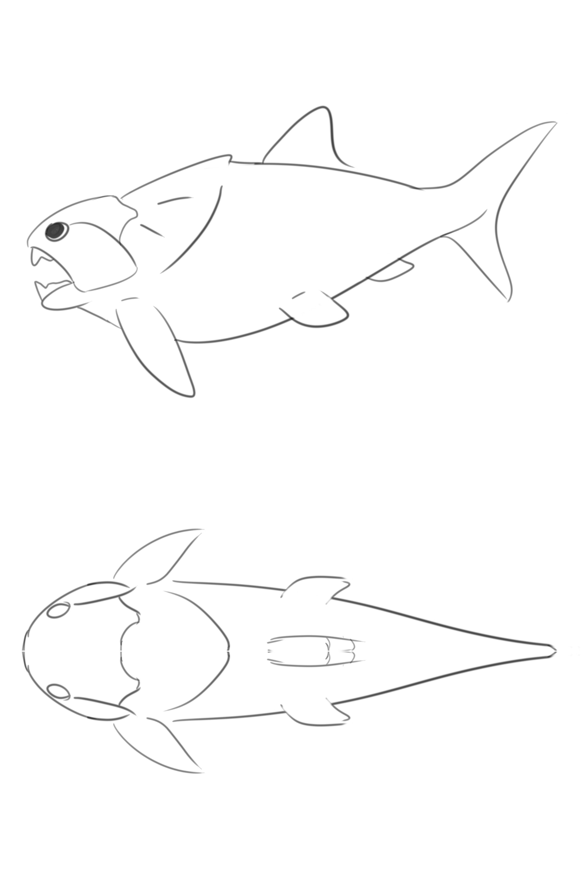 dunkleosteus coloring pages
