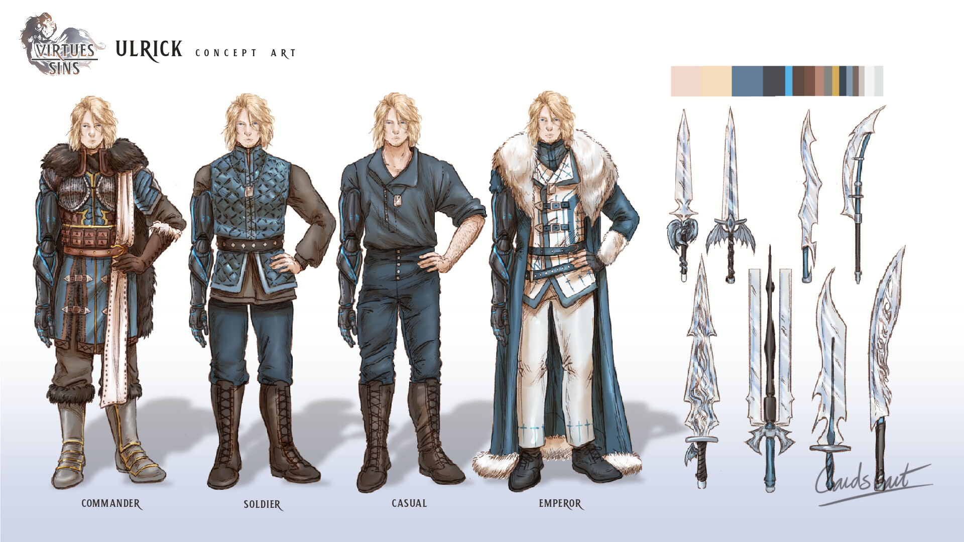 _Cards_Art_ - Virtues & Sins - Character Concept Art - Virtues