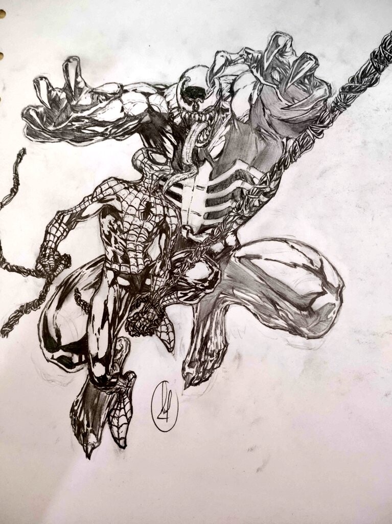 ArtStation - Spider and Symbiote Fight