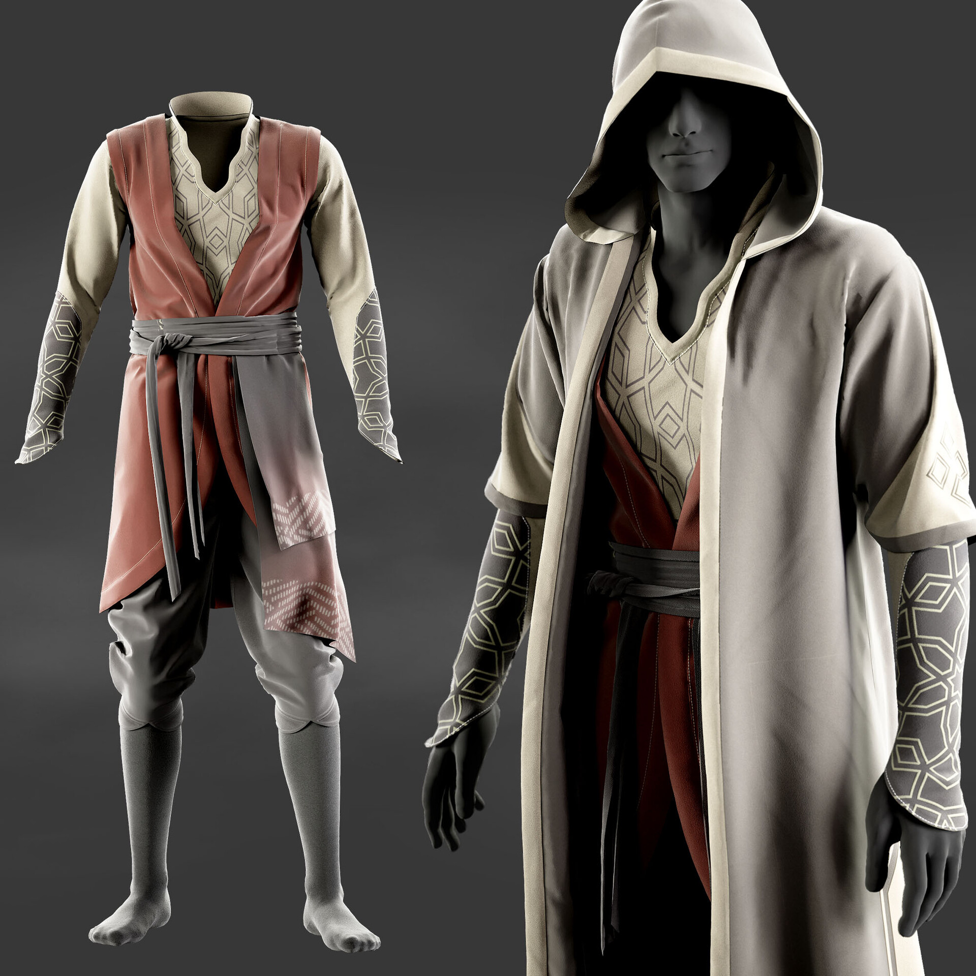 ArtStation - Fantasy Fantasy Outfit 001/Marvelous Designer / 4k ...