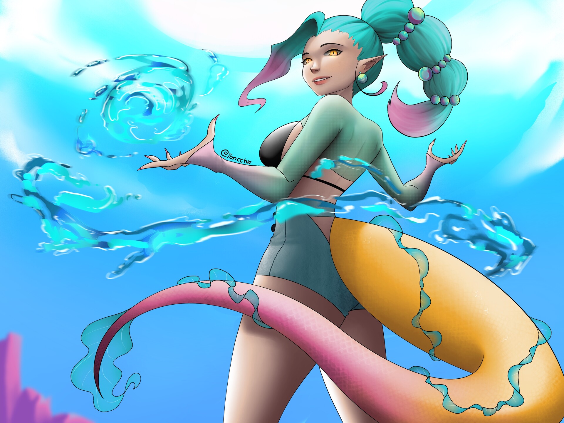 ArtStation - Pool party neili (OC)