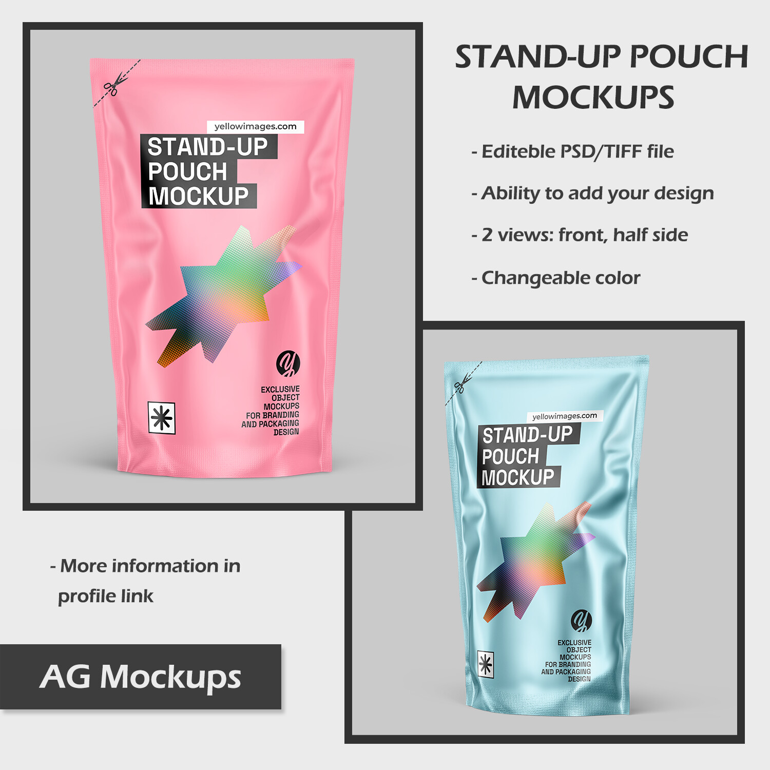 ArtStation - Stand-up Pouch Mockup PSD