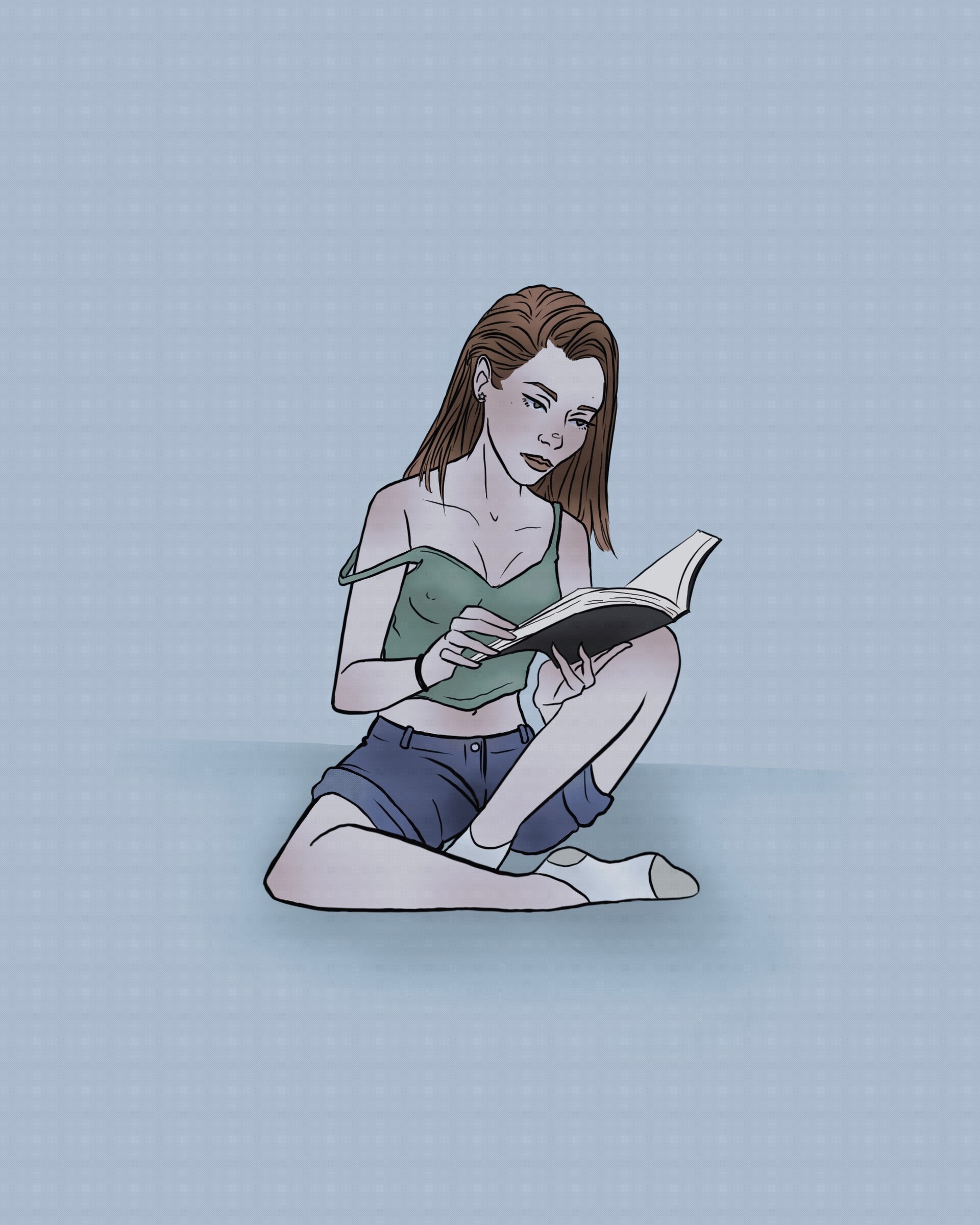 ArtStation - Reading a book