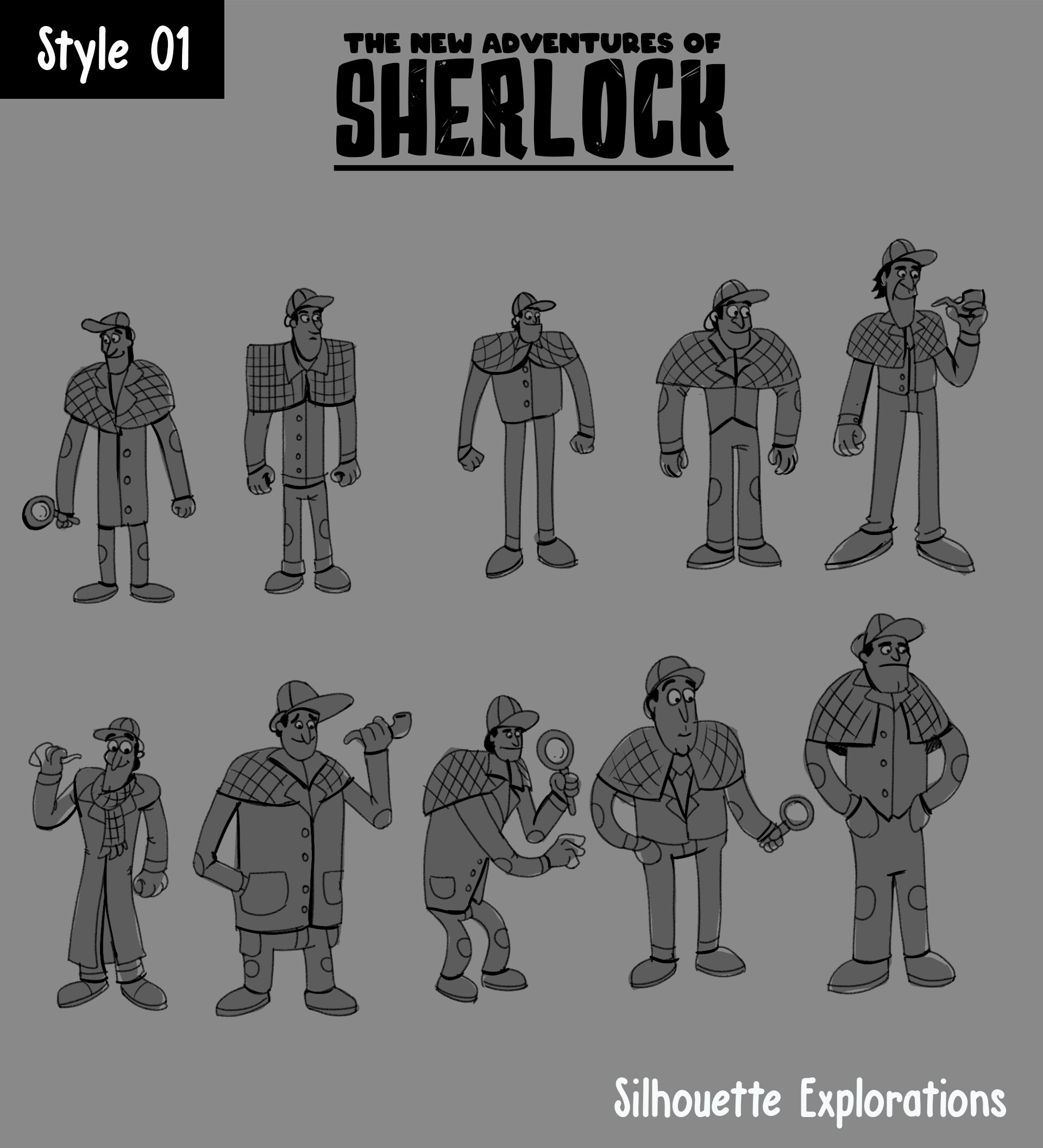 Carlos Simbaqueva - Sherlock Holmes - Character Design 2d/3d style
