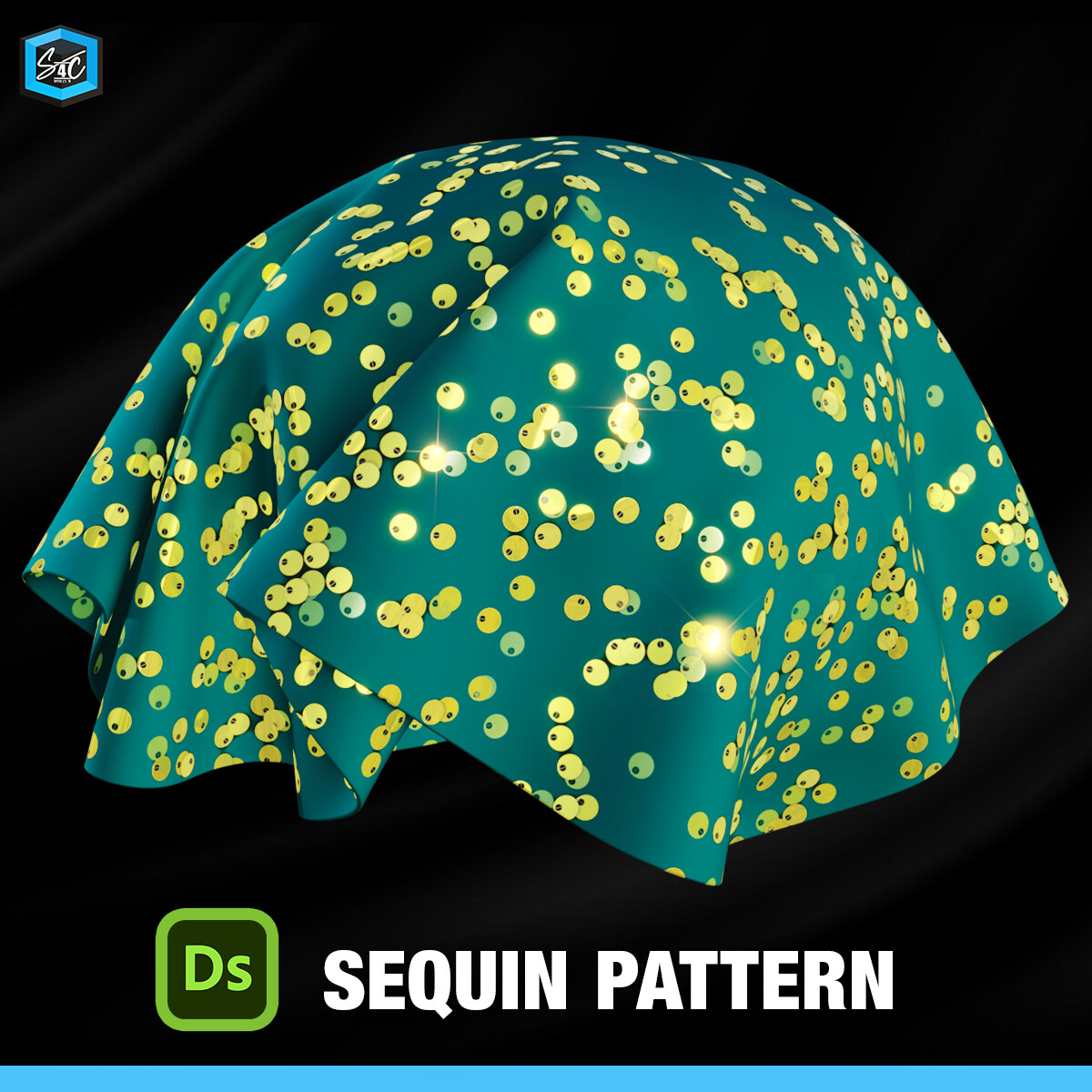 Mohan M - Sequin fabric - Substance 3D Designer | Spline nodes | shift 4 cube