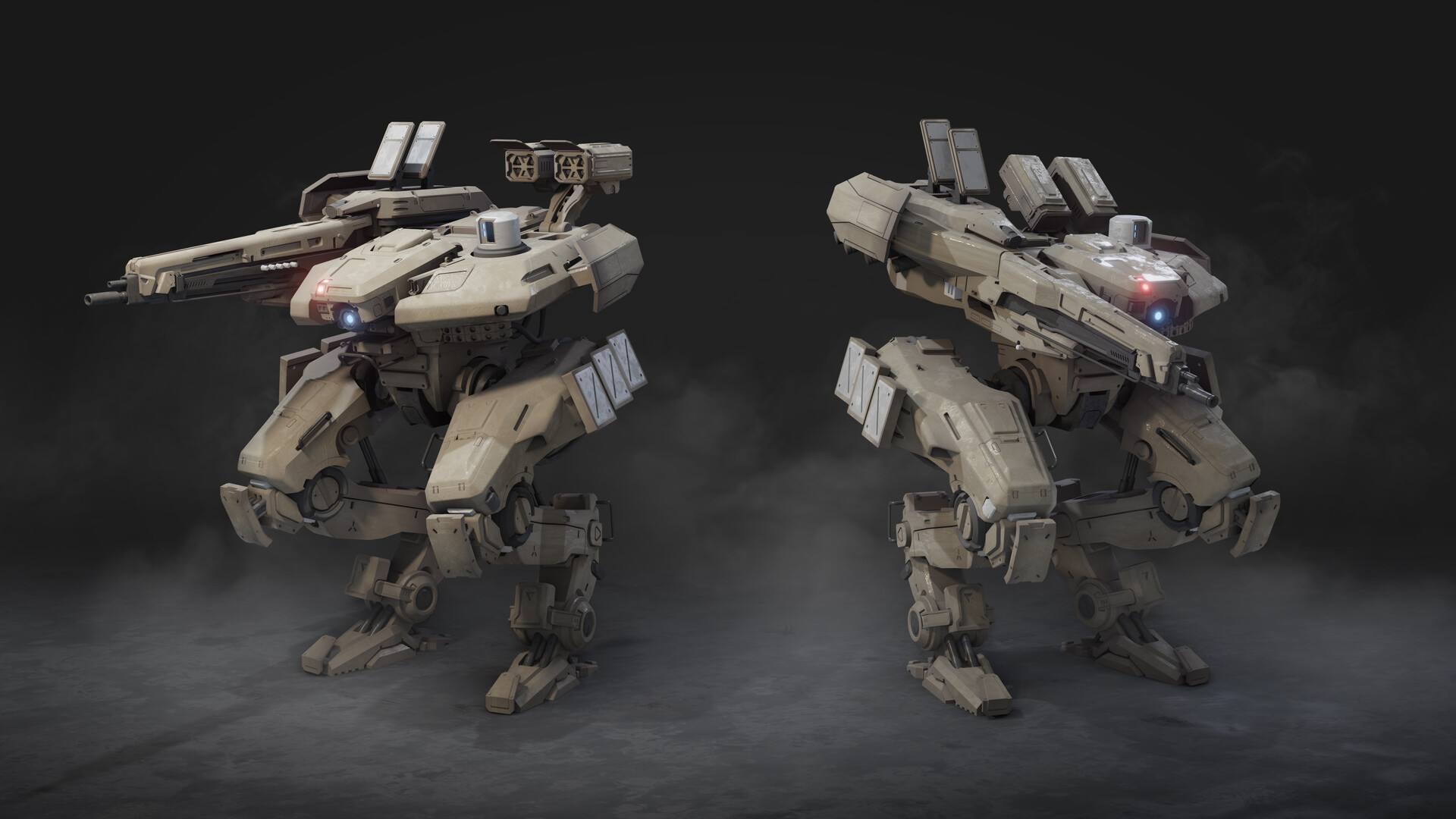 Lingsu - 3D Concept: Jager Combat Mecha