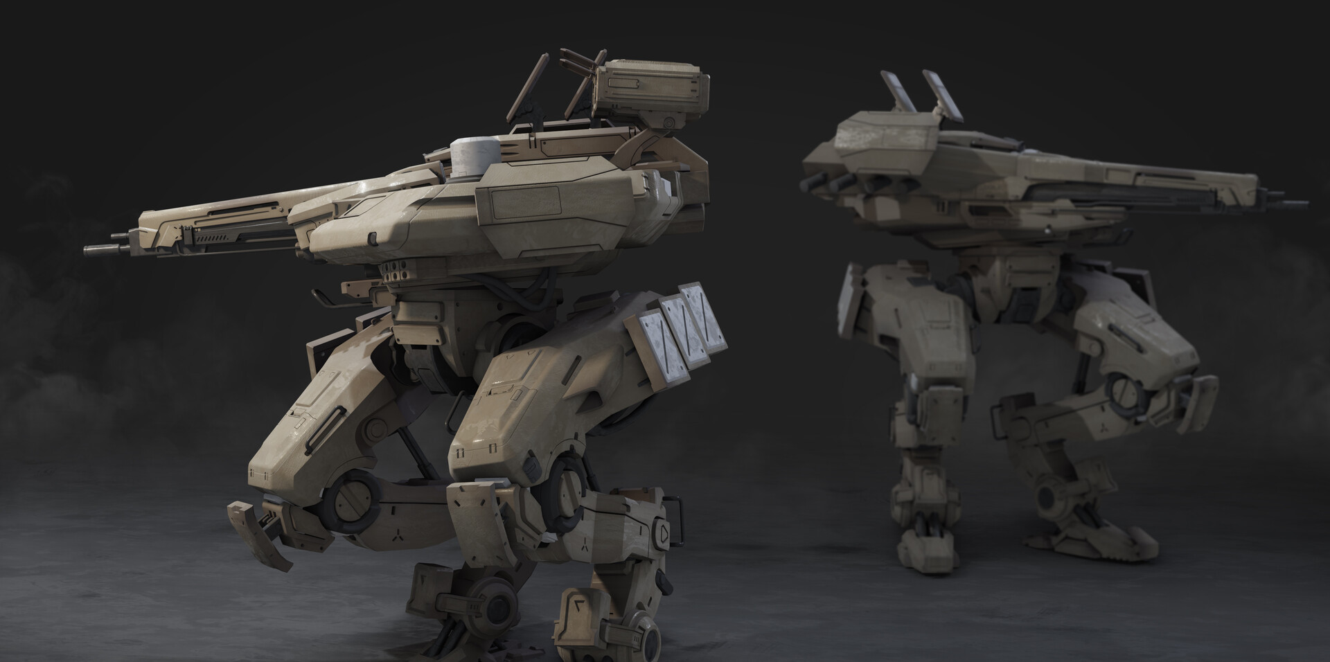 Lingsu - 3D Concept: Jager Combat Mecha