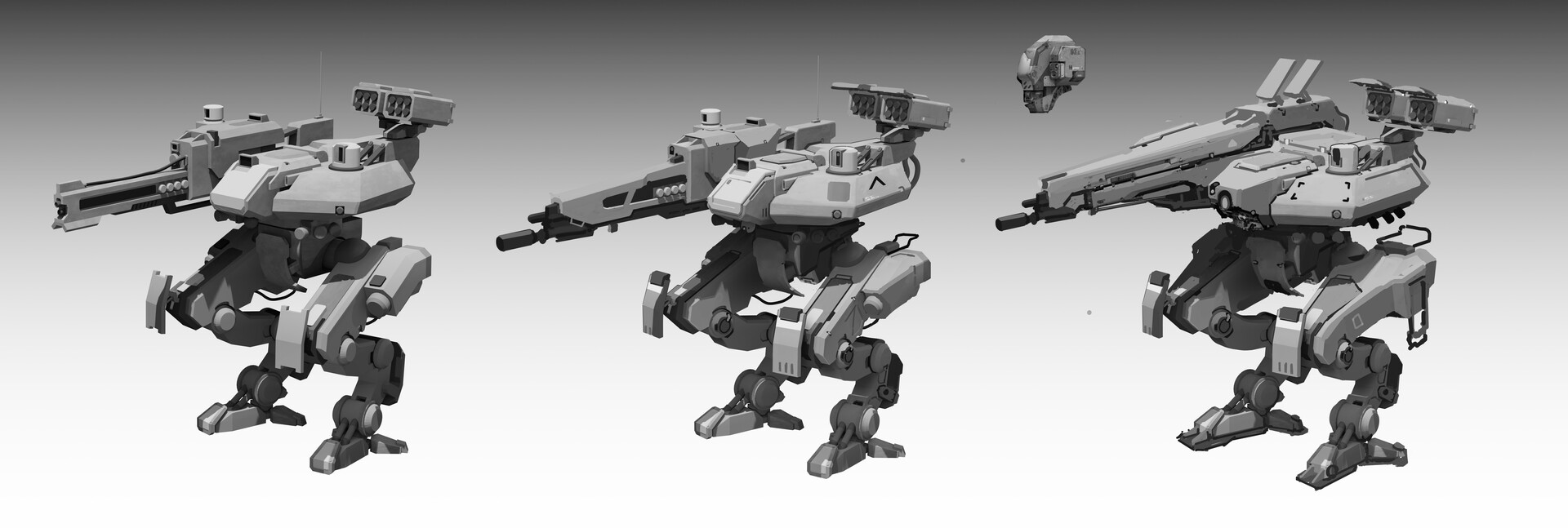 Lingsu - 3D Concept: Jager Combat Mecha