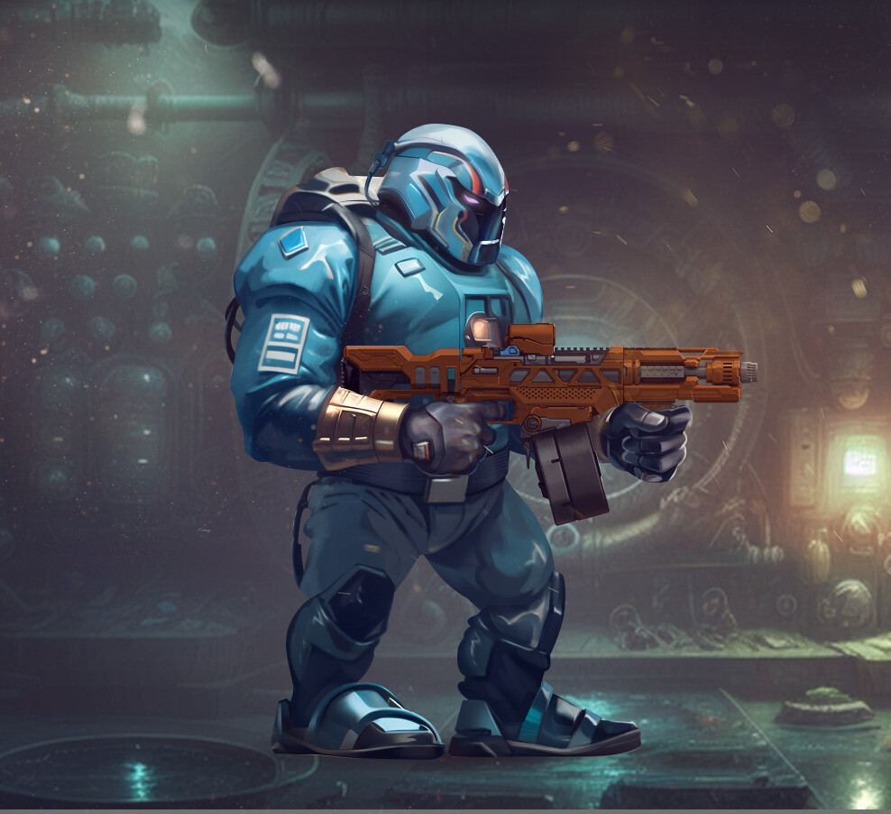 ArtStation - 2d character "Space Marine"