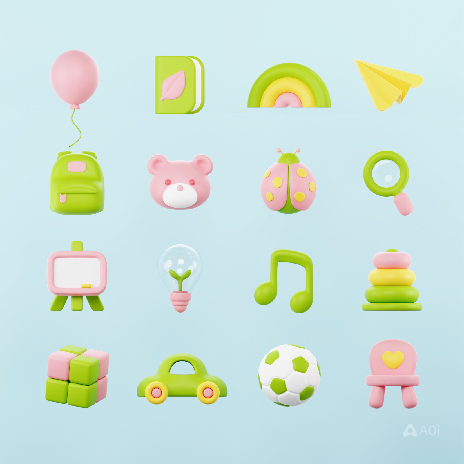 ArtStation - 3D Icons - Kids