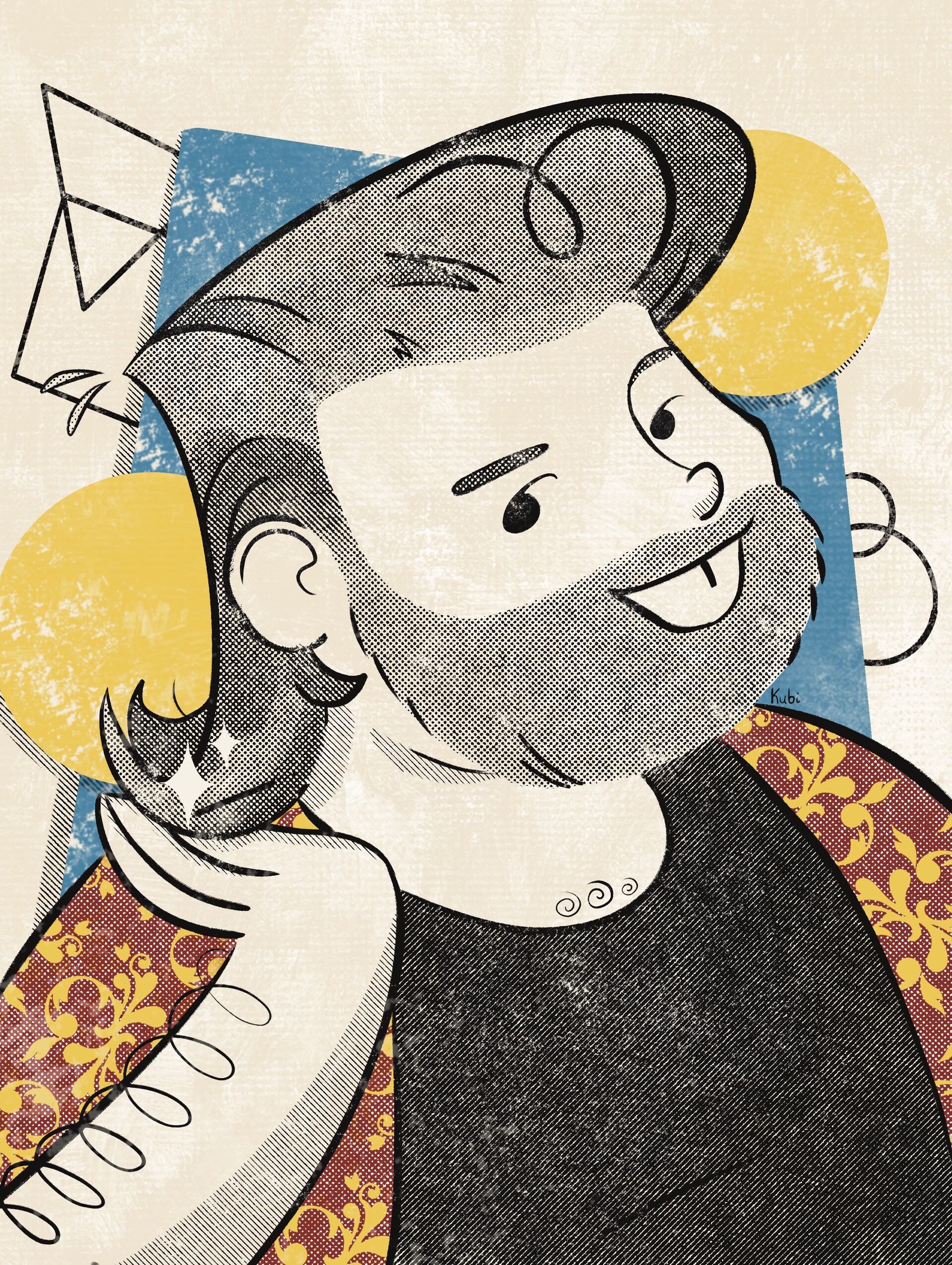 ArtStation - Male retro portrait