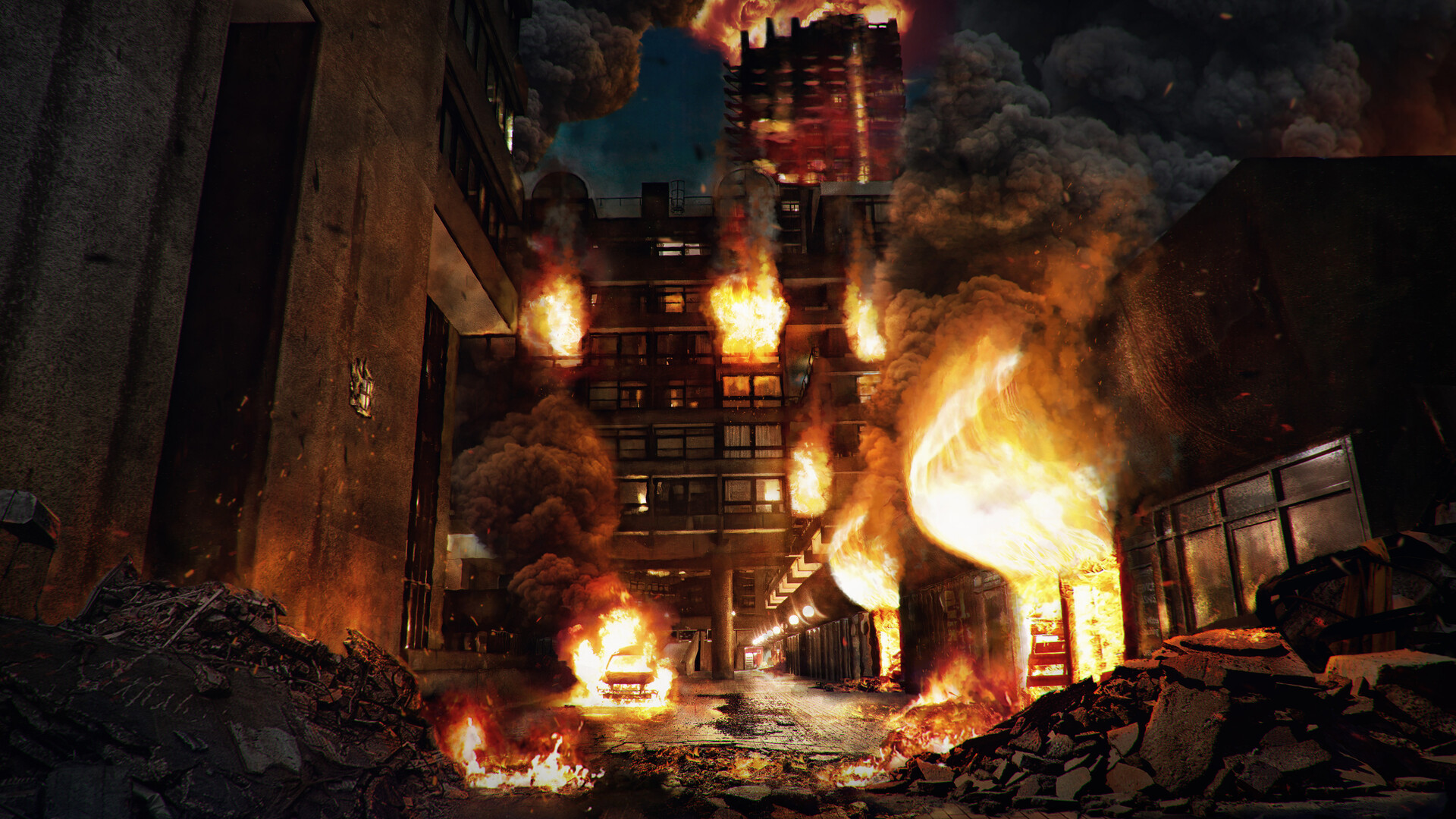 ArtStation - Street fire