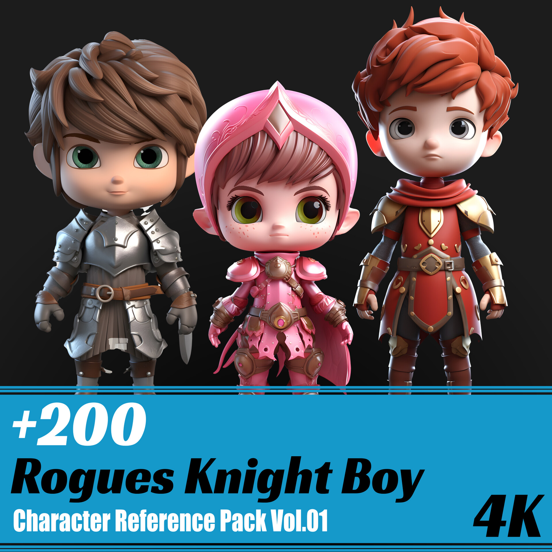ArtStation - +230 Rogues Knight Boy | 4K | Character Reference pack Vol.01
