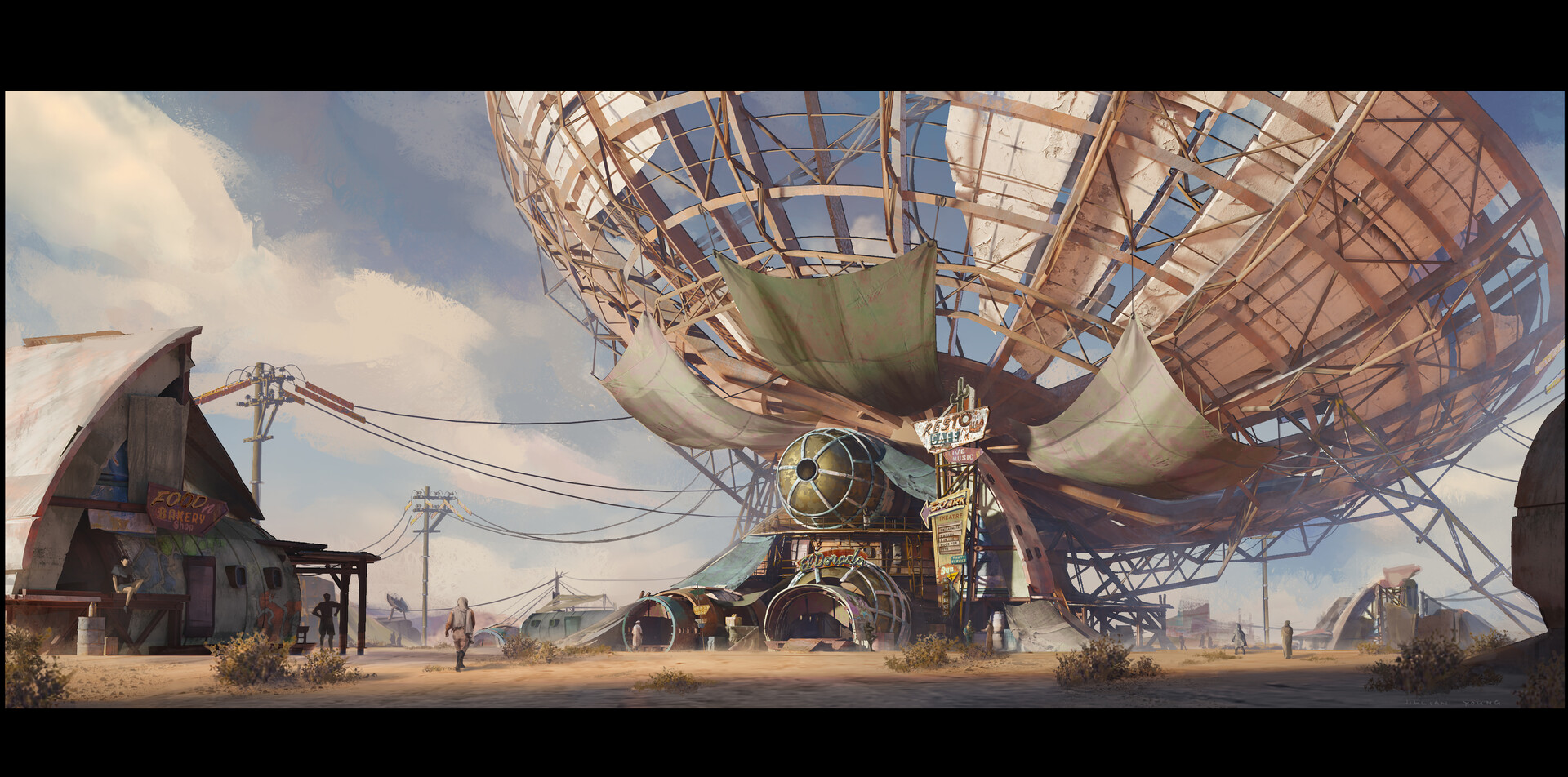 ArtStation - Satellite Dish Desert Settlement