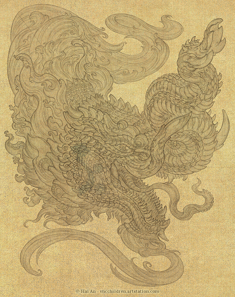 how to draw a vietnam dragon