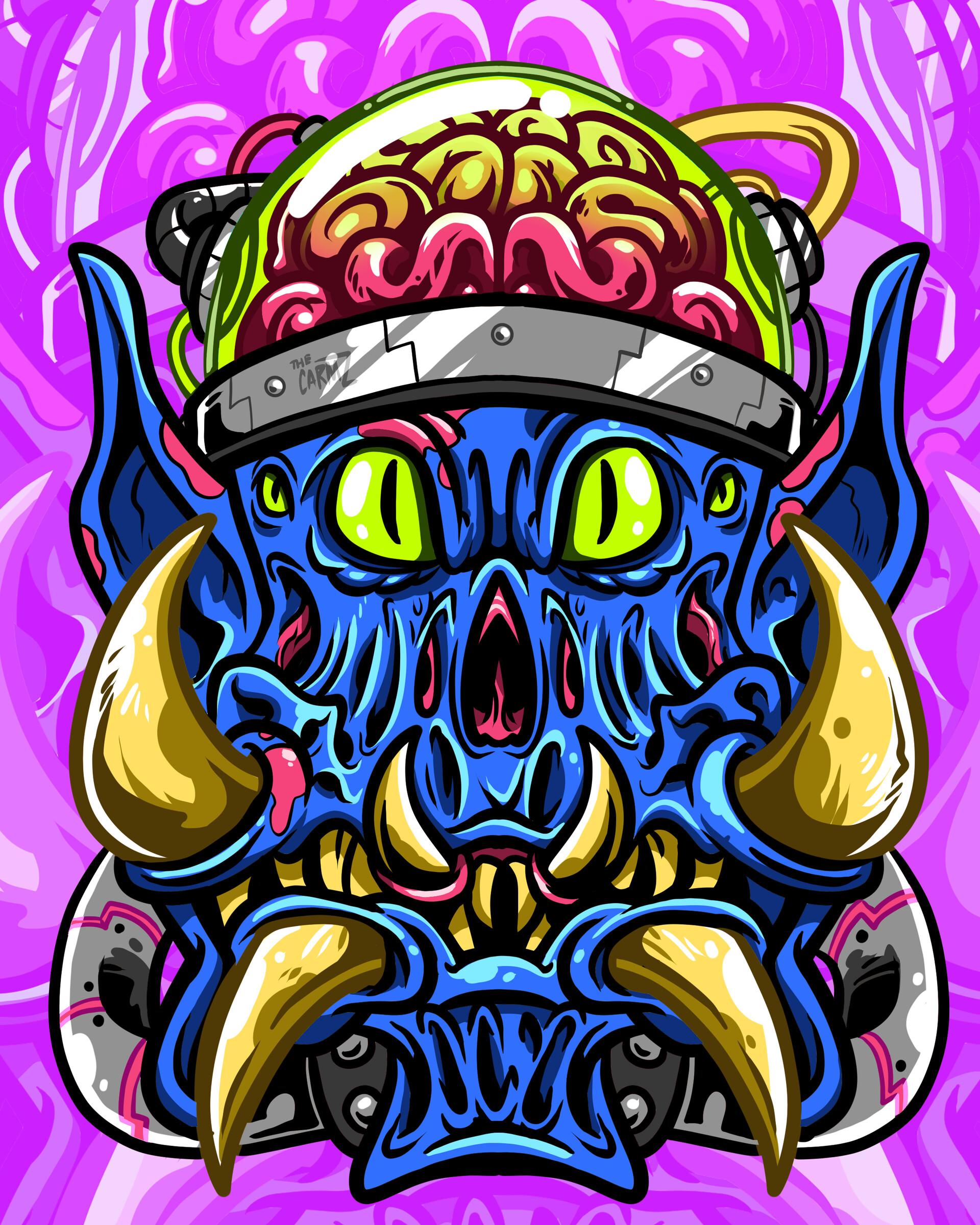 ArtStation - PREDATOR ALIEN HEAD CARTOON