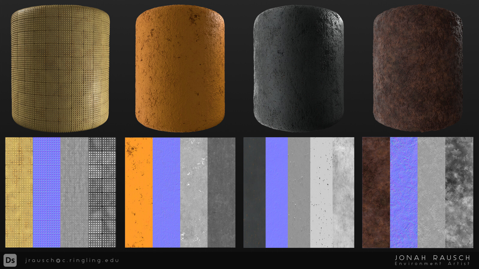 Jonah Rausch - Painted Metal & Train Platform | Material Renders