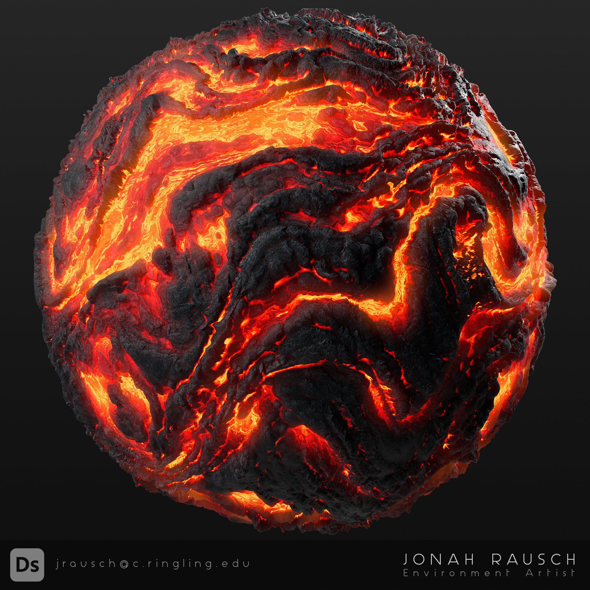 Jonah Rausch - Molten Lava | Material Render