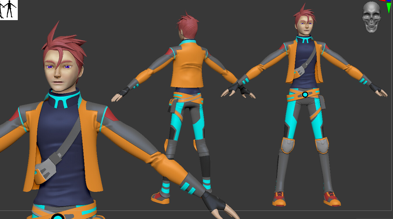 ArtStation - Cyberpunk style character (low-poly game ready)