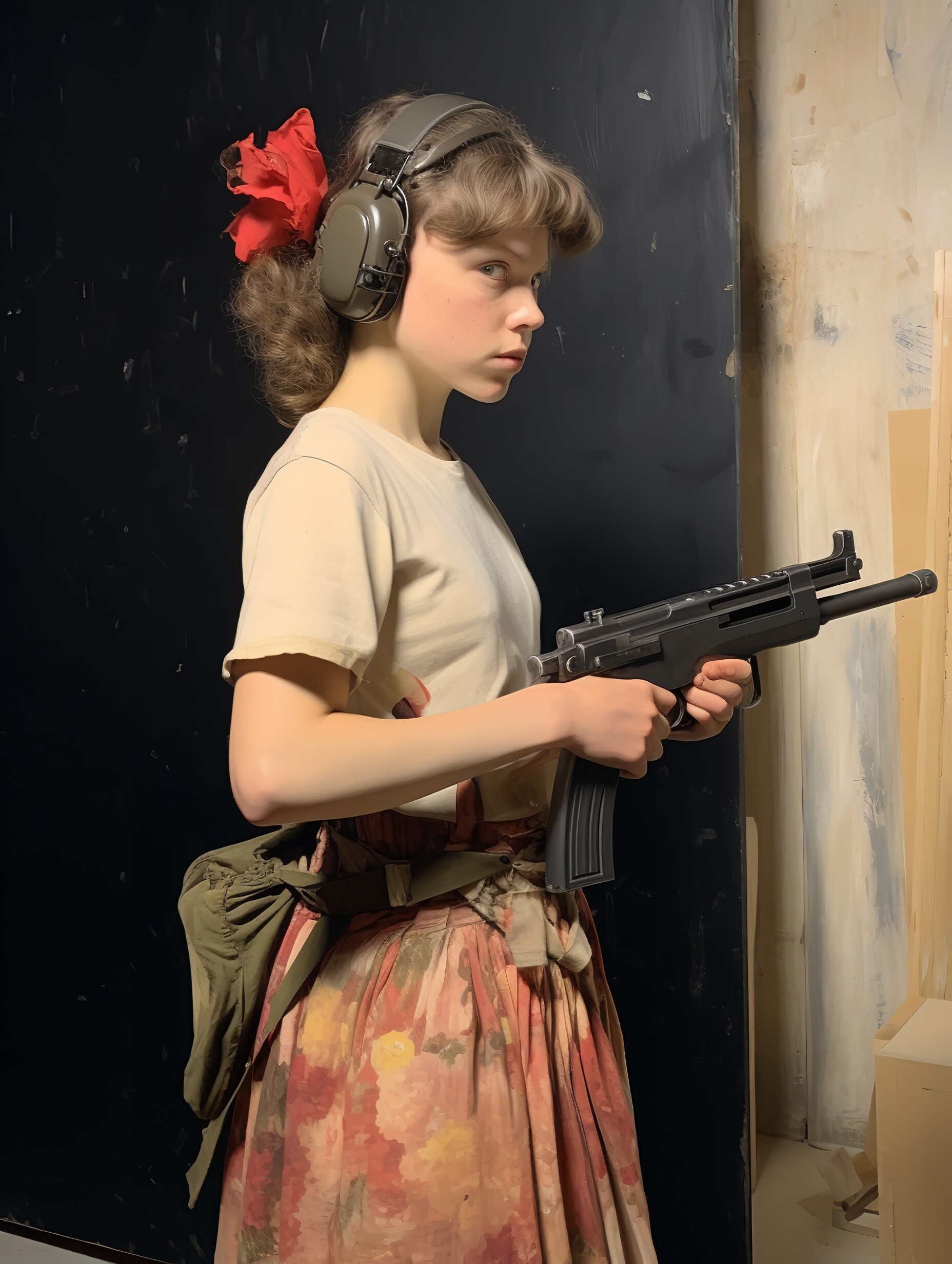 ArtStation - Shooting Range: Girl with Gun I - VI