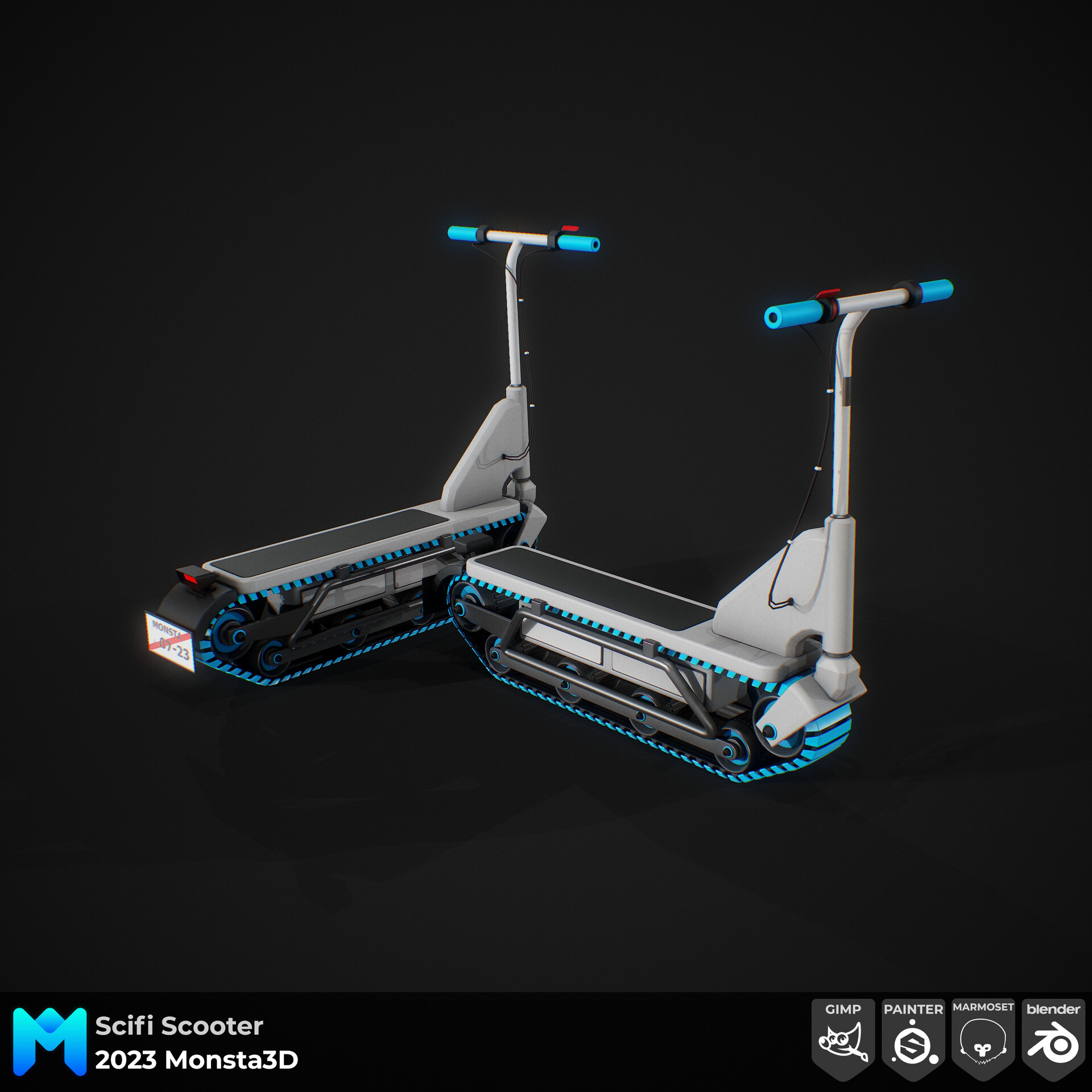 ArtStation - Scifi Caterpillar Scooter